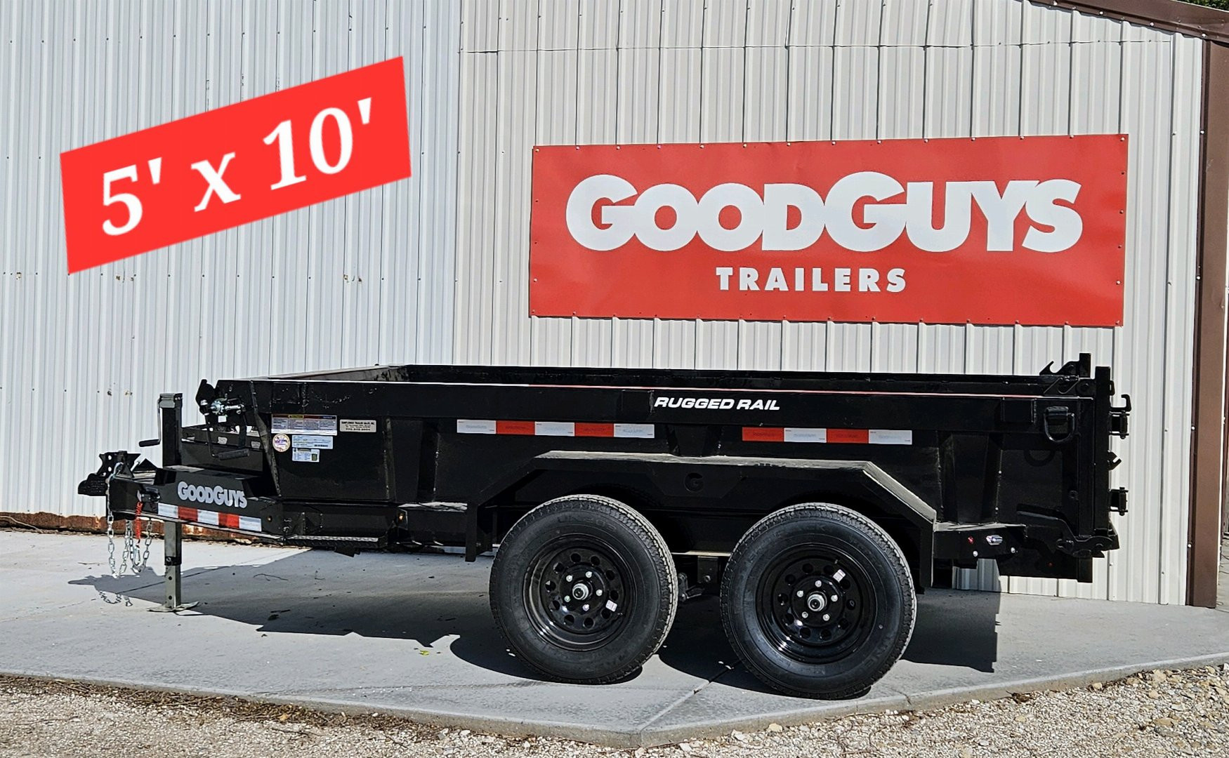 New 2025 GOOD GUYS TRAILERS 5' x 10' Low-Profile Dump Trailer