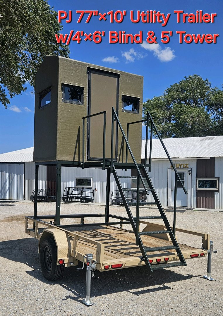New 2025 PJ TRAILERS 77" x 10' Utility trailer with 4' x 6' Hunting ...