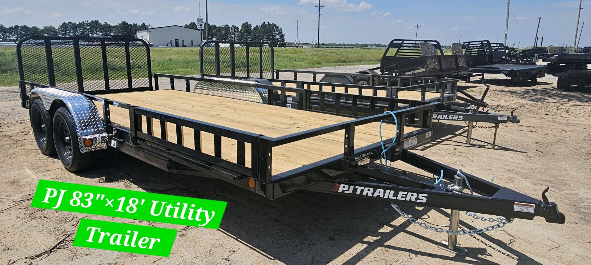 New 2025 PJ TRAILERS 18' x 83 in. Tandem Axle Channel Utility Trailer