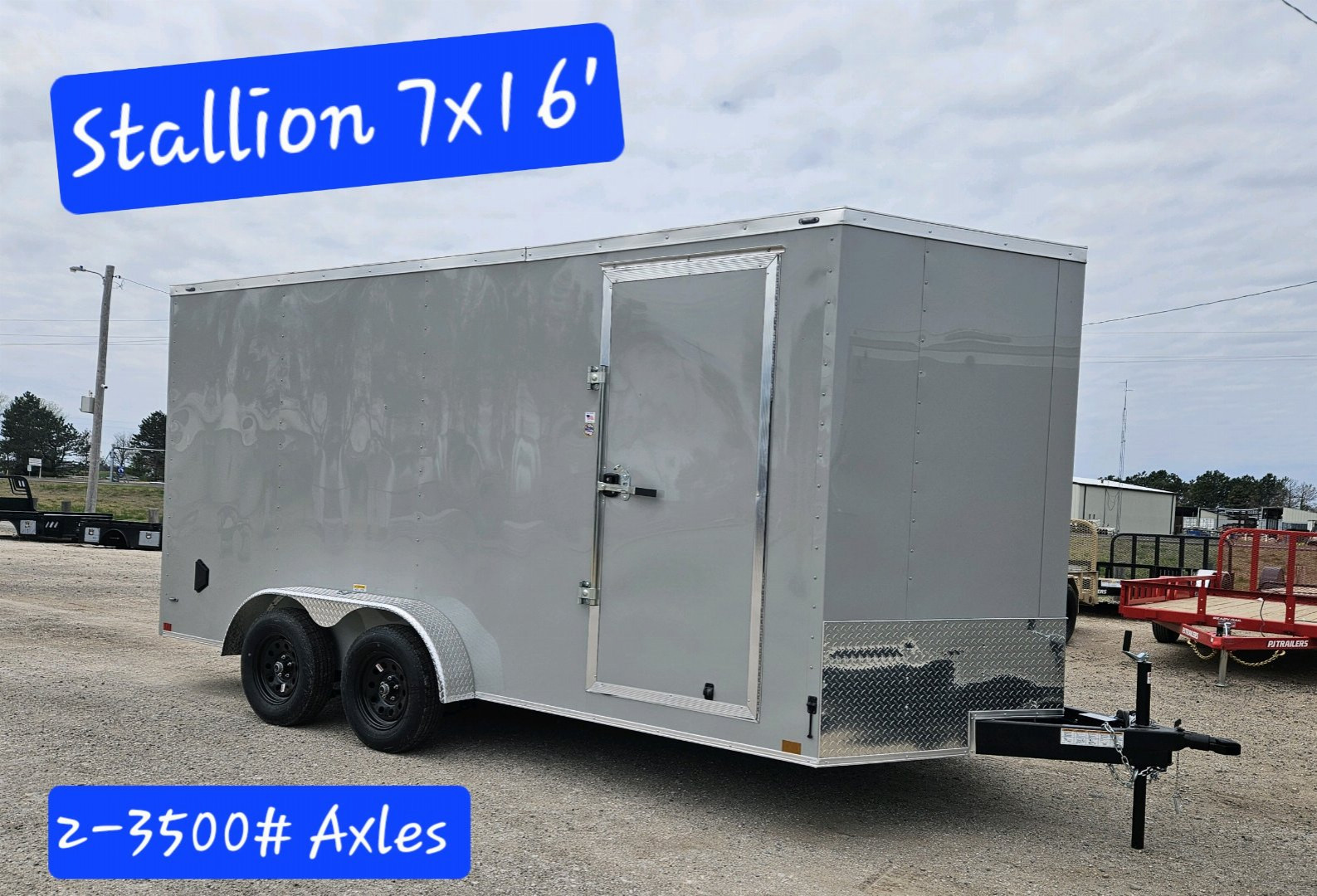 New 2024 STALLION MANUFACTURING LLC 7' x 16' Cargo / Enclosed Trailer ...