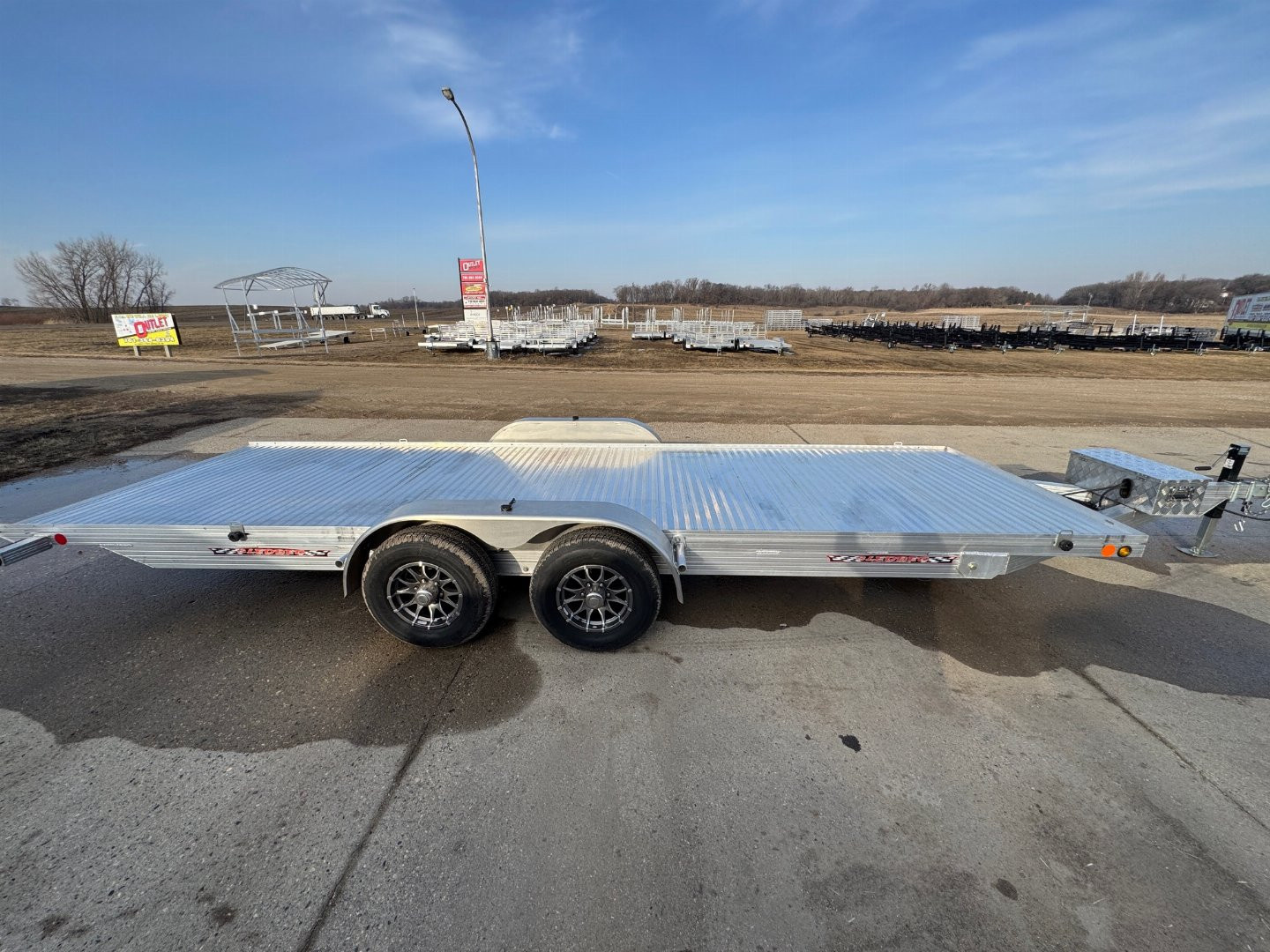 New 2025 78"x22' SLEDBED HYDRAULIC TILT ALUMINUM TANDEM UTILITY TRAILER ...