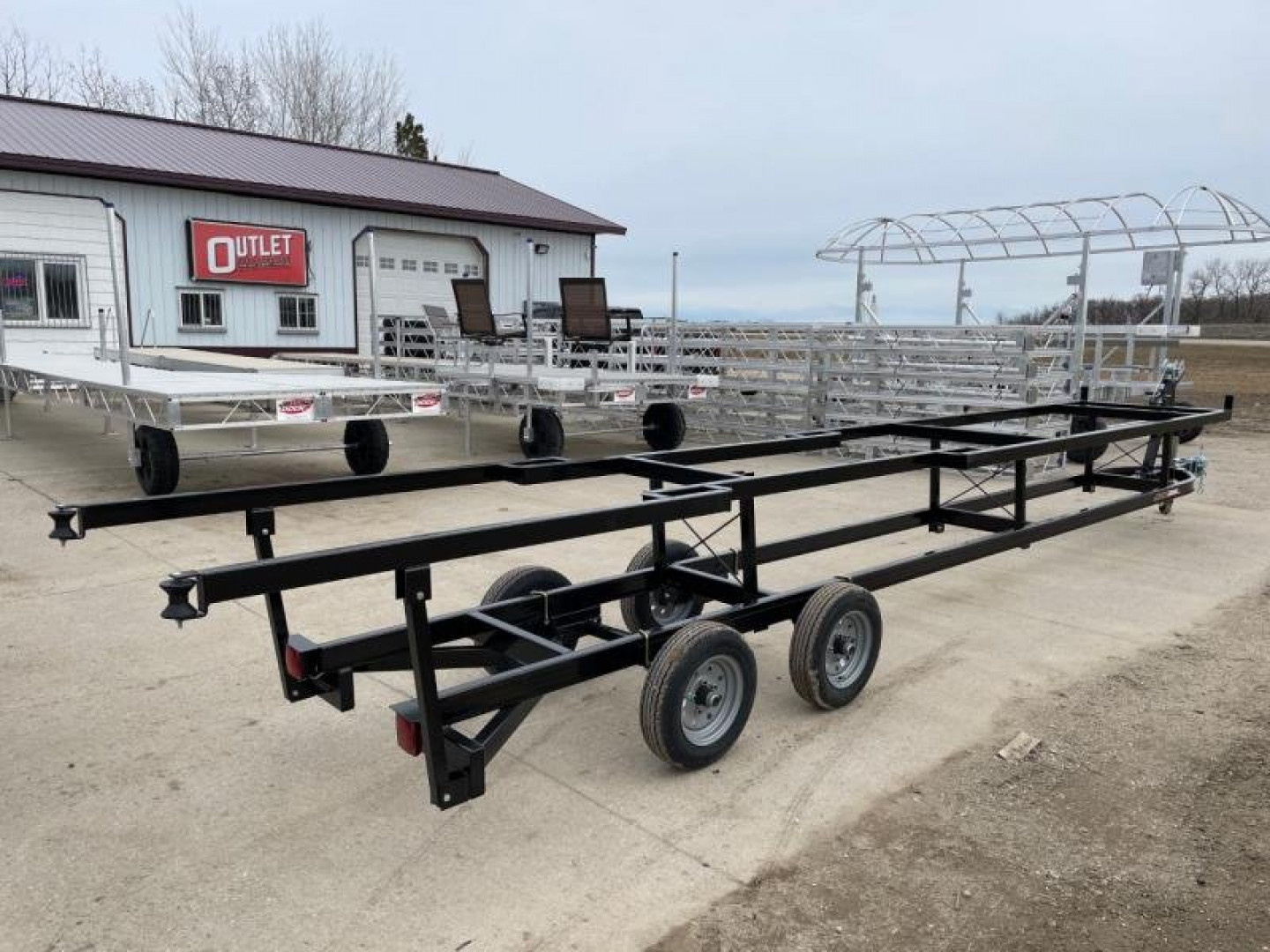 New 2026 JB LUND 24' SCISSOR TANDEM AXLE PONTOON TRAILER