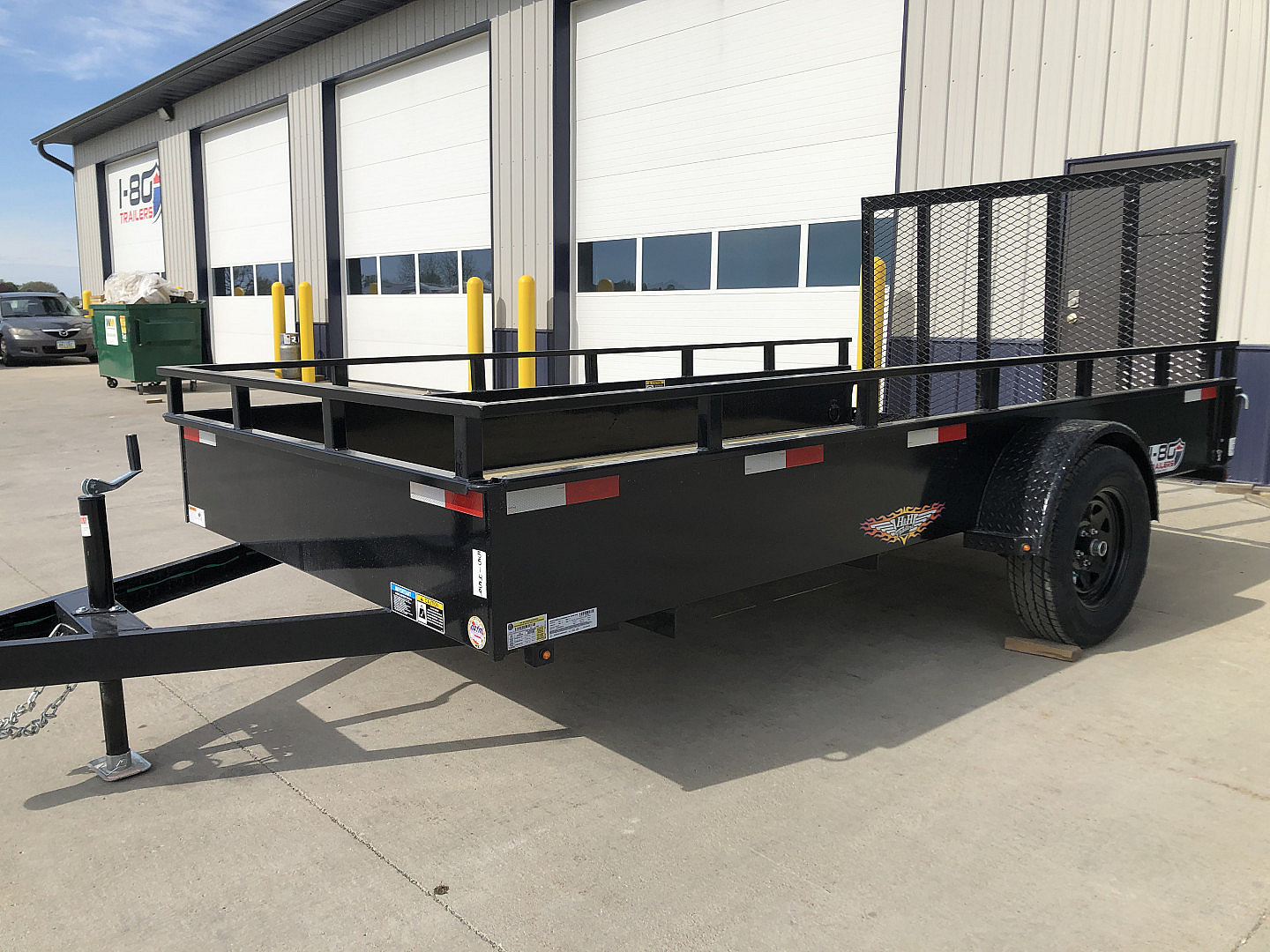 New 2025 H&H 82"x12' 3k Solid Side Utility Trailer