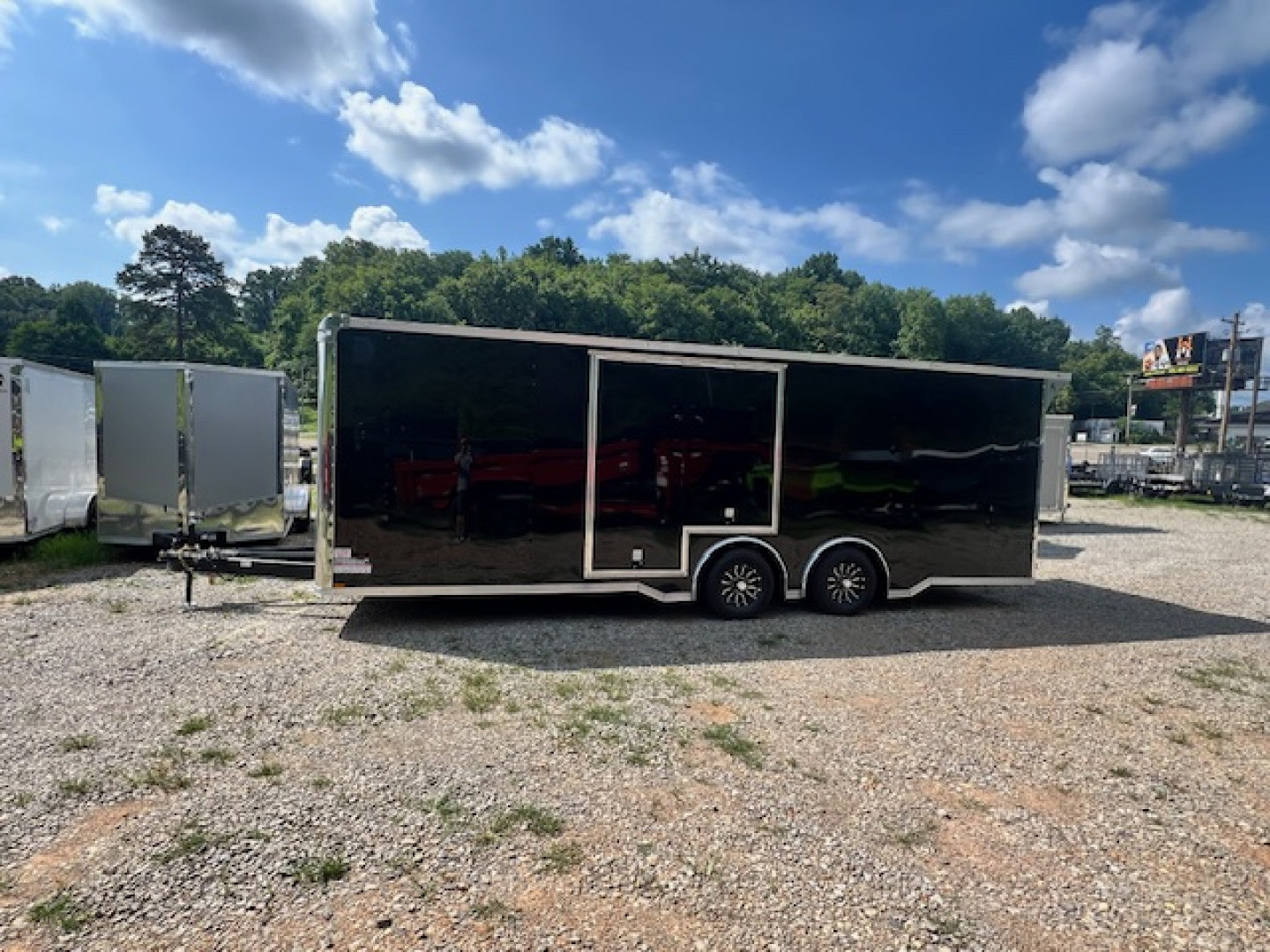 New 2026 Outlaw Trailers 8.5' x 24' 10K Torsion Spread Axle W/ Escape Door Car / Racing Trailer ...