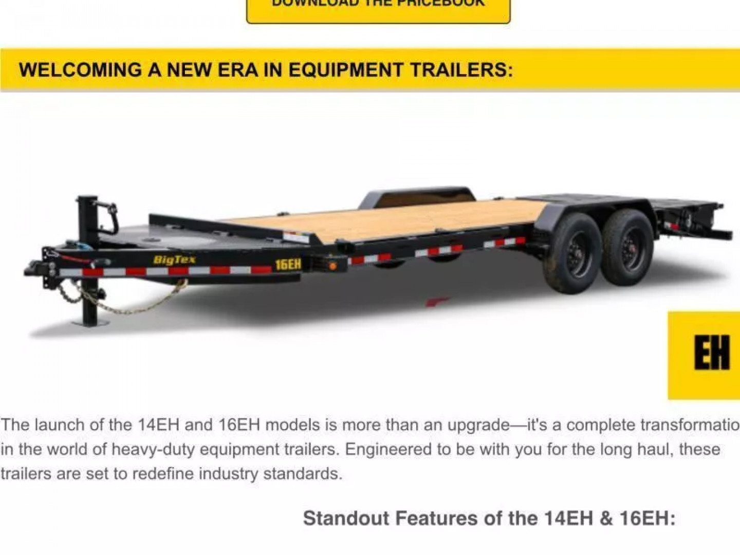 New 2026 Big Tex 16EH Equipment Trailer, MEGA RAMPS, 17.6K GVWR for ...