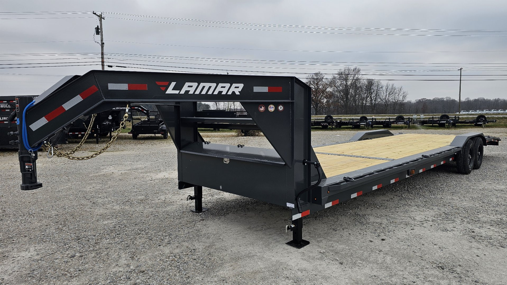 New 2025 Lamar 102" x 32' Gooseneck Equipment Hauler Trailer w/ Drive ...