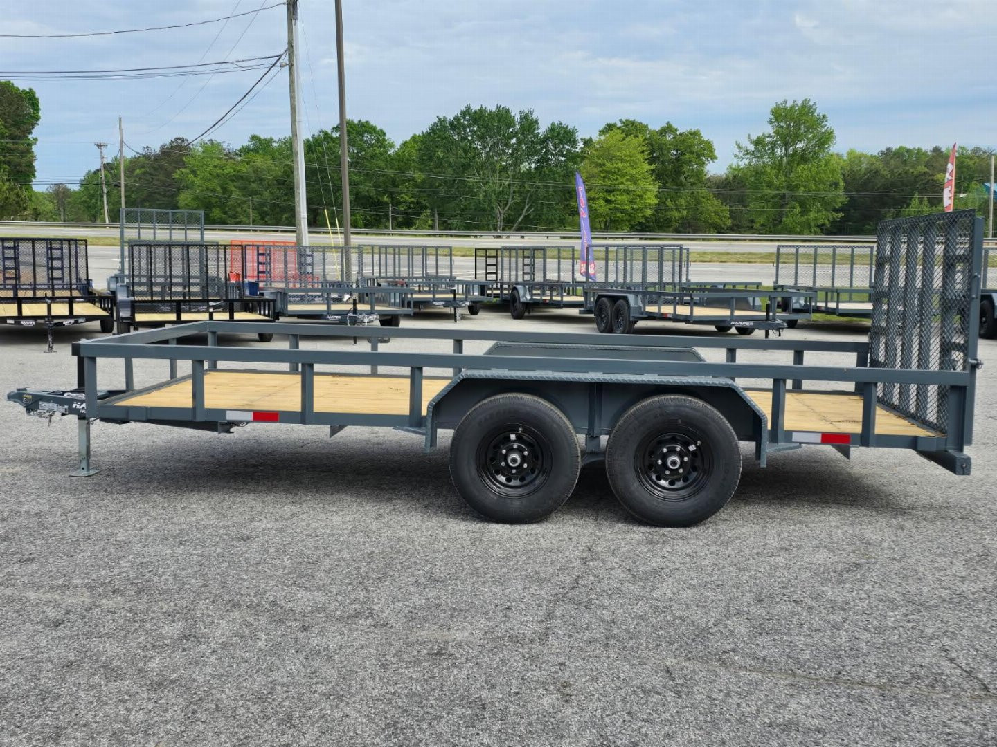 New 2025 10K GPS 7X16 TANDEM AXLE UTILITY TRAILER WITH HD JACK AND GATE