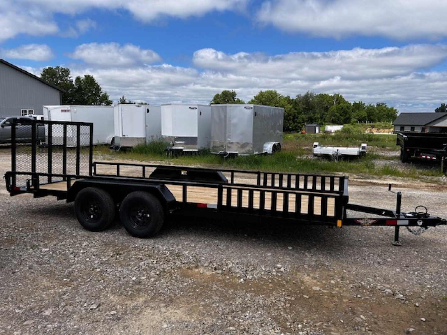 New 2025 H&H Trailers 82"X18' Rail Side ATV SIDE RAMPS 7k gvwr Utility ...