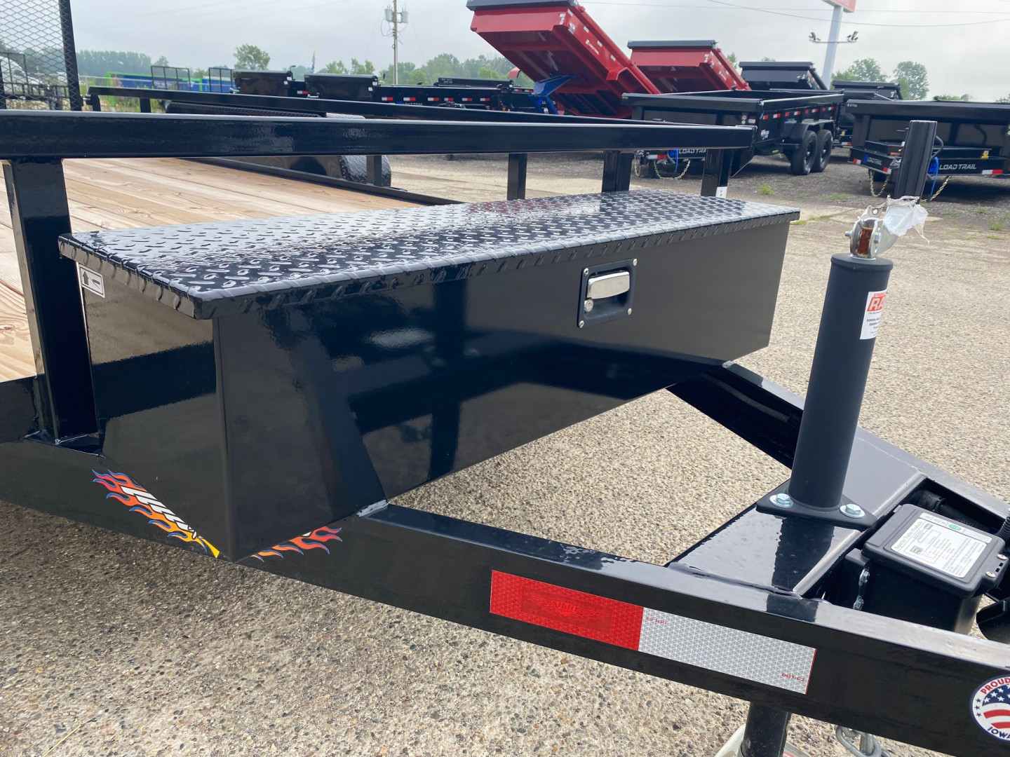 New 2025 H&H Trailers 82x14 Tandem Axle 7K Landscape Trailer w/Tool Box & 5ft Gate