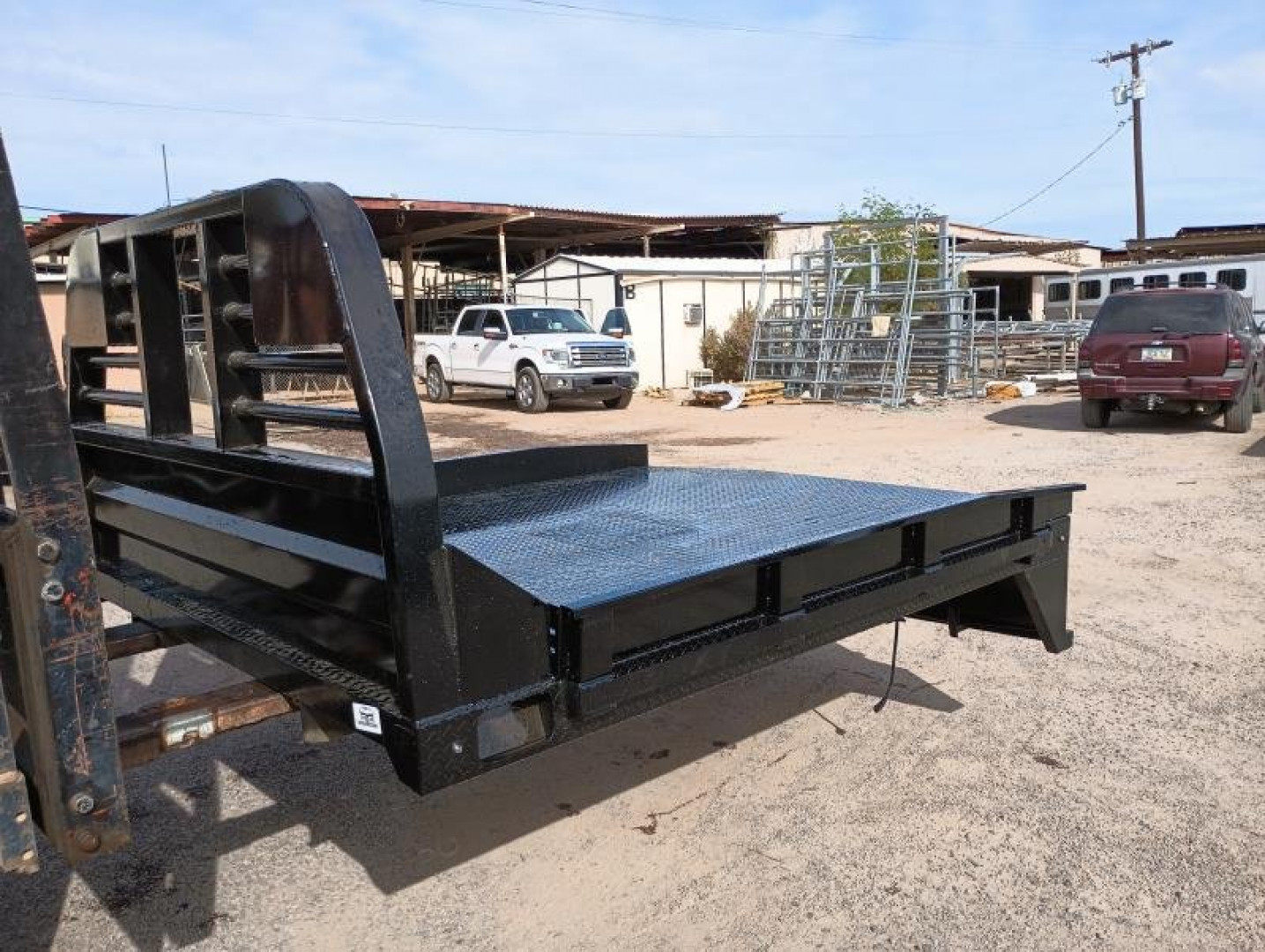 New 2025 IRON OX FLATBED W/ GOOSENECK CHEVY OR GMC SRW LONG BED Truck Bed