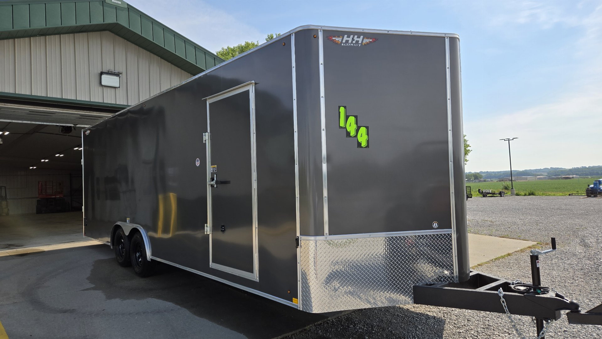New 2025 H&H Trailers 8.5X24 Flat Top V Nose Car Hauler (10K)