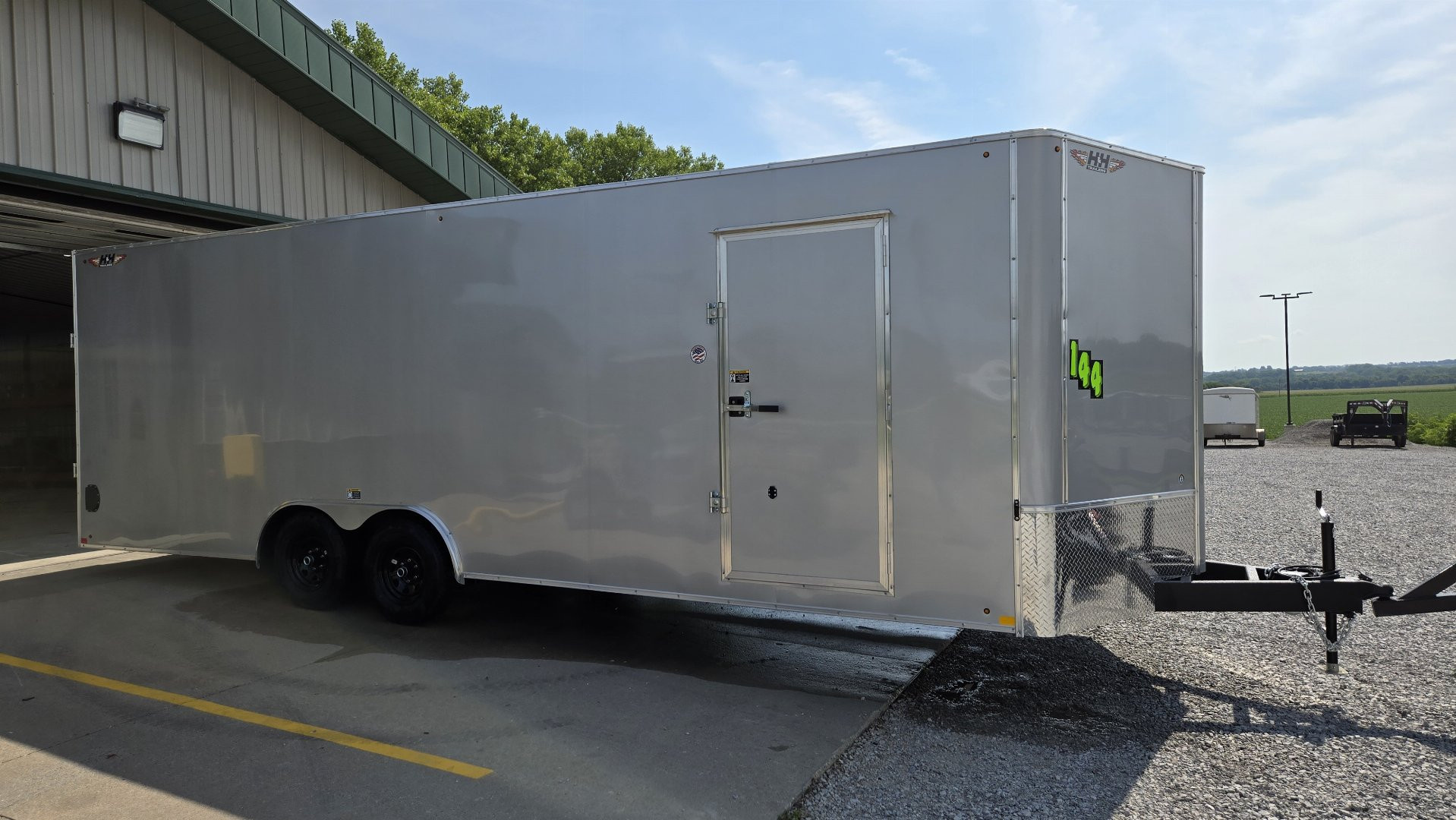 New 2025 H&H Trailers 8.5X24 Flat Top V Nose Car Hauler (10K)+12 ...
