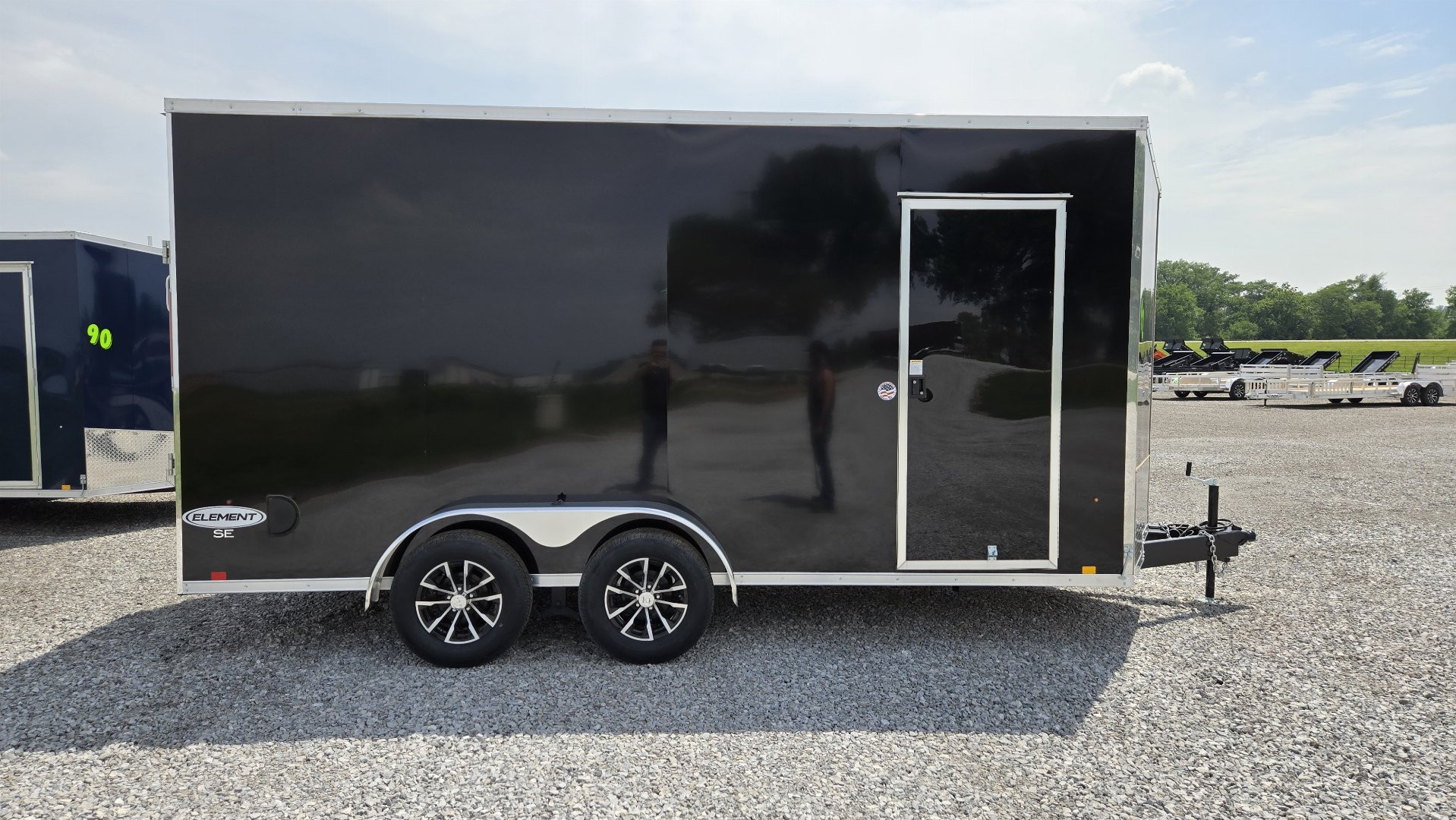 New 2025 LOOK 7x16 Element SE Flat Top Sloped V-Nose Enclosed Trailer