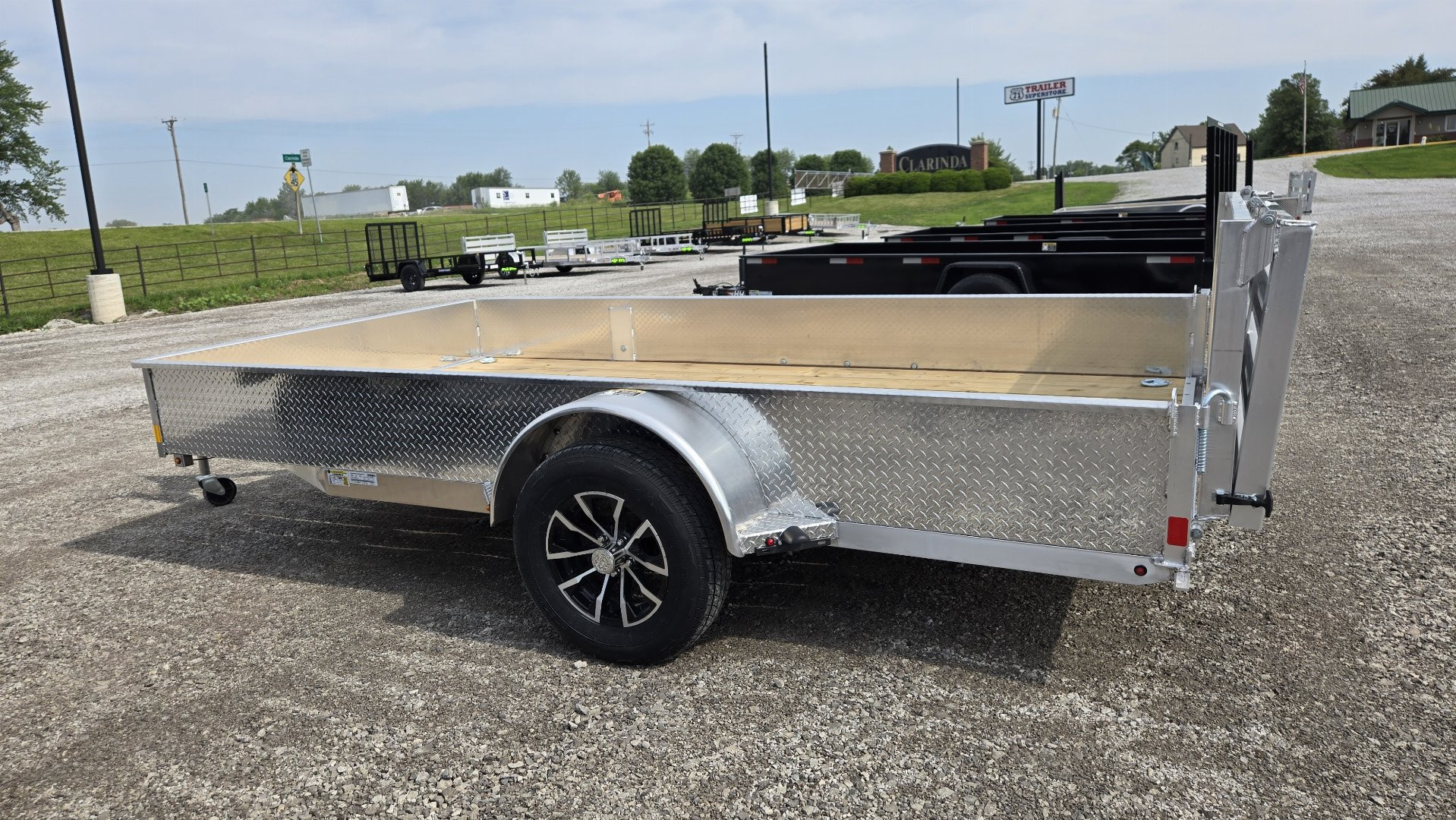 New 2025 H&H 76X12 Aluminum Solid Side Single Axle Utility Trailer, 3K ...