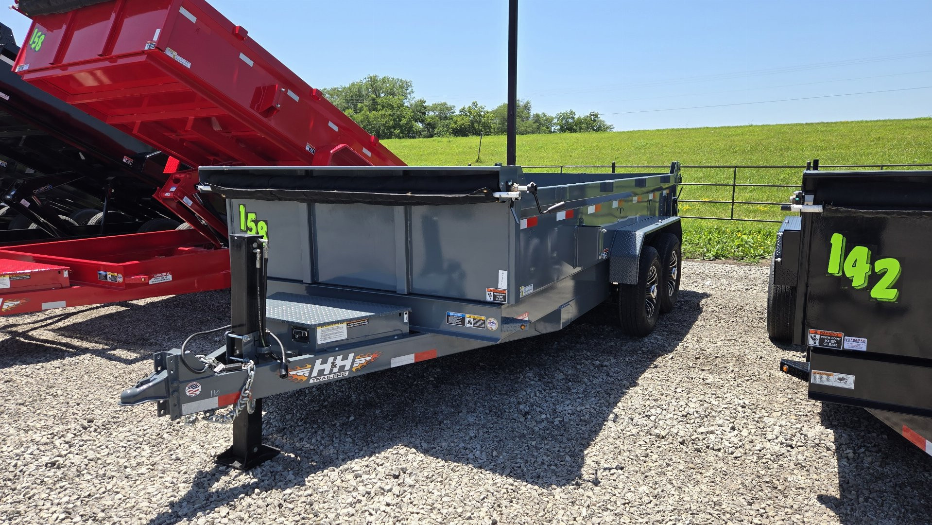 New 2025 H&H 83x14 Industrial Dump Box Trailer (14000lb GVWR)