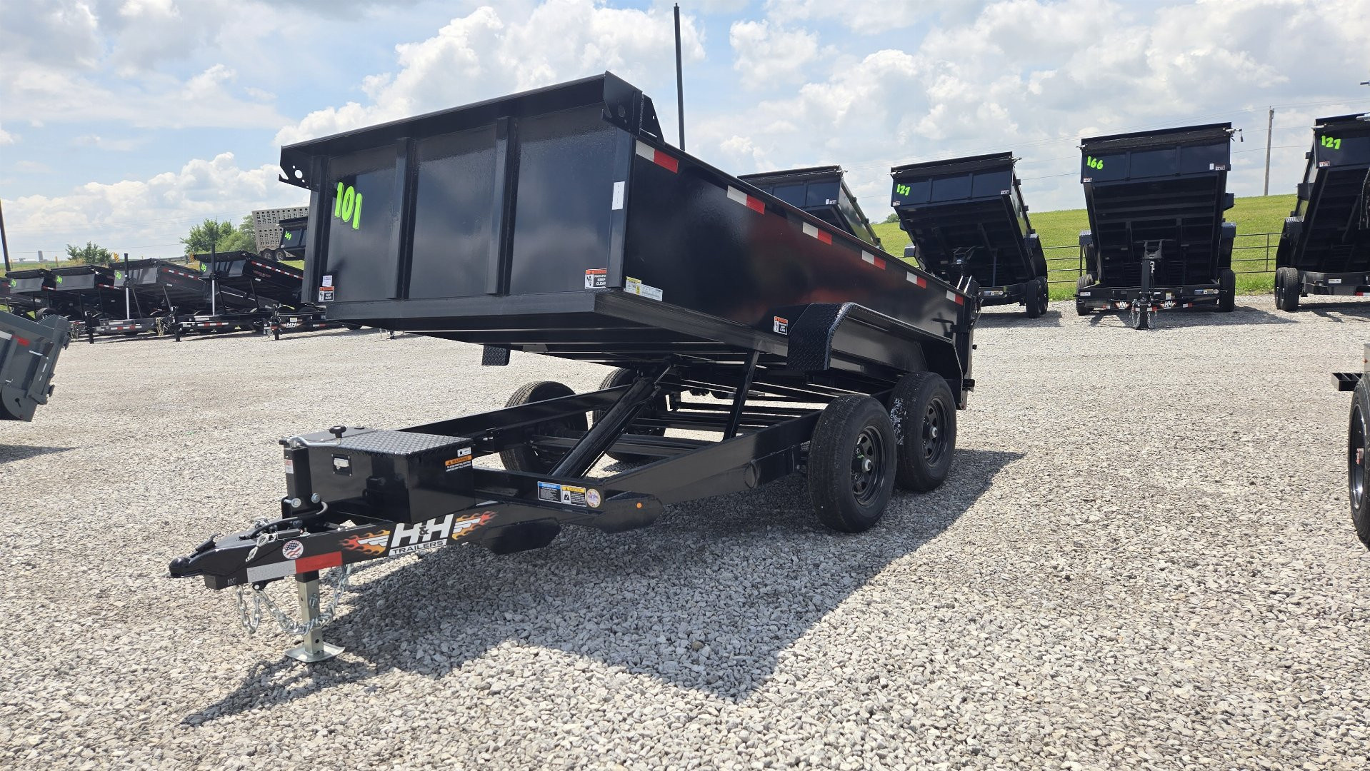 New 2025 H&H 76x12 Steel Tandem Axle Utility Dump Trailer (9990lb GVWR ...
