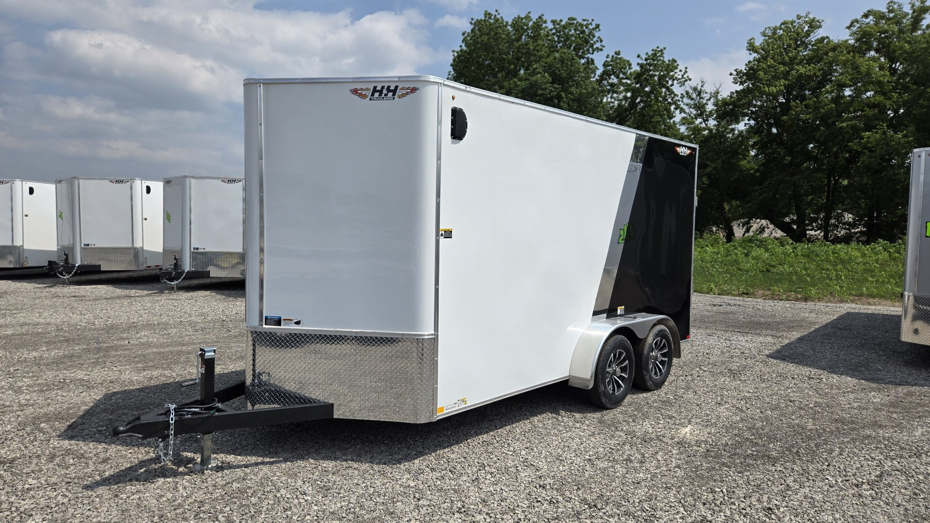 New 2025 H&H TRAILERS 7X14 HH Series Flat Top V-nose (7K)+12" Height ...