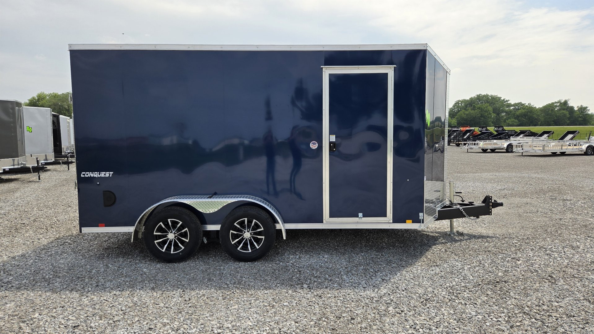 New 2025 FORMULA 7x14 Conquest Flat Top Sloped V-Nose Enclosed Trailer ...