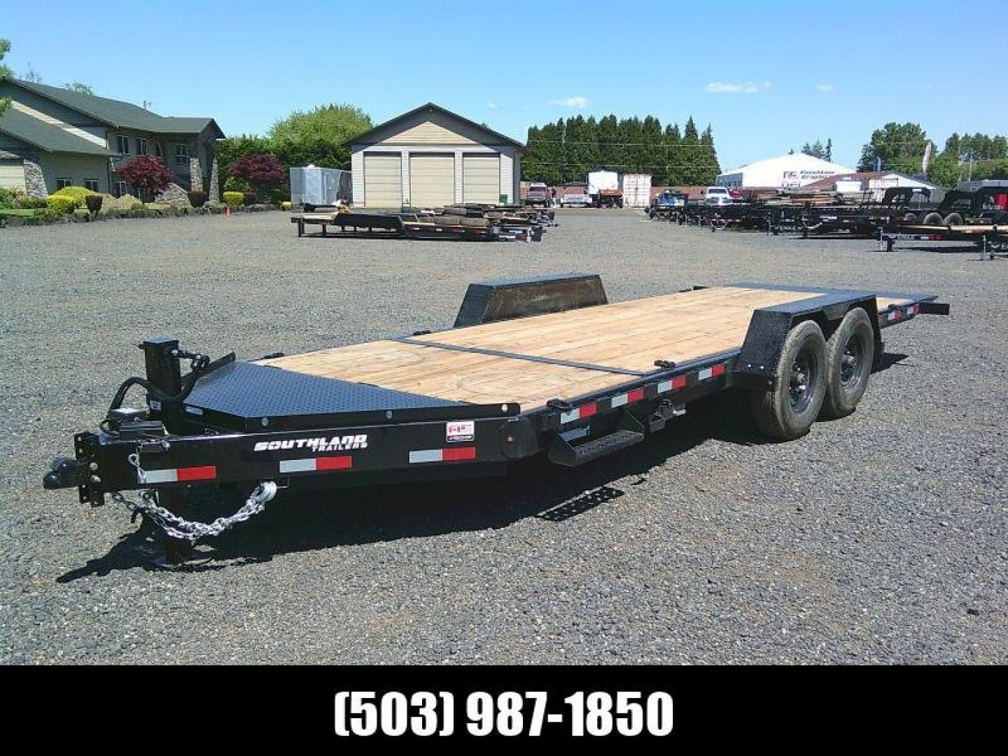 New 7x16+4 Tandem Axle 16K Split Tilt Equipment Trailer