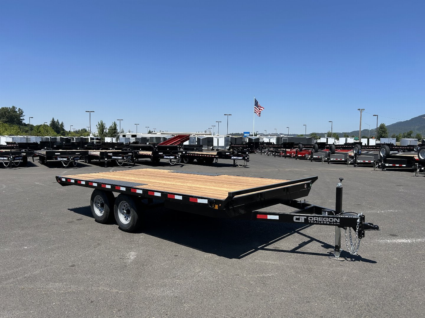 New 2026 Eagle 7x14 Deckover Flatbed Trailer 7K GVWR