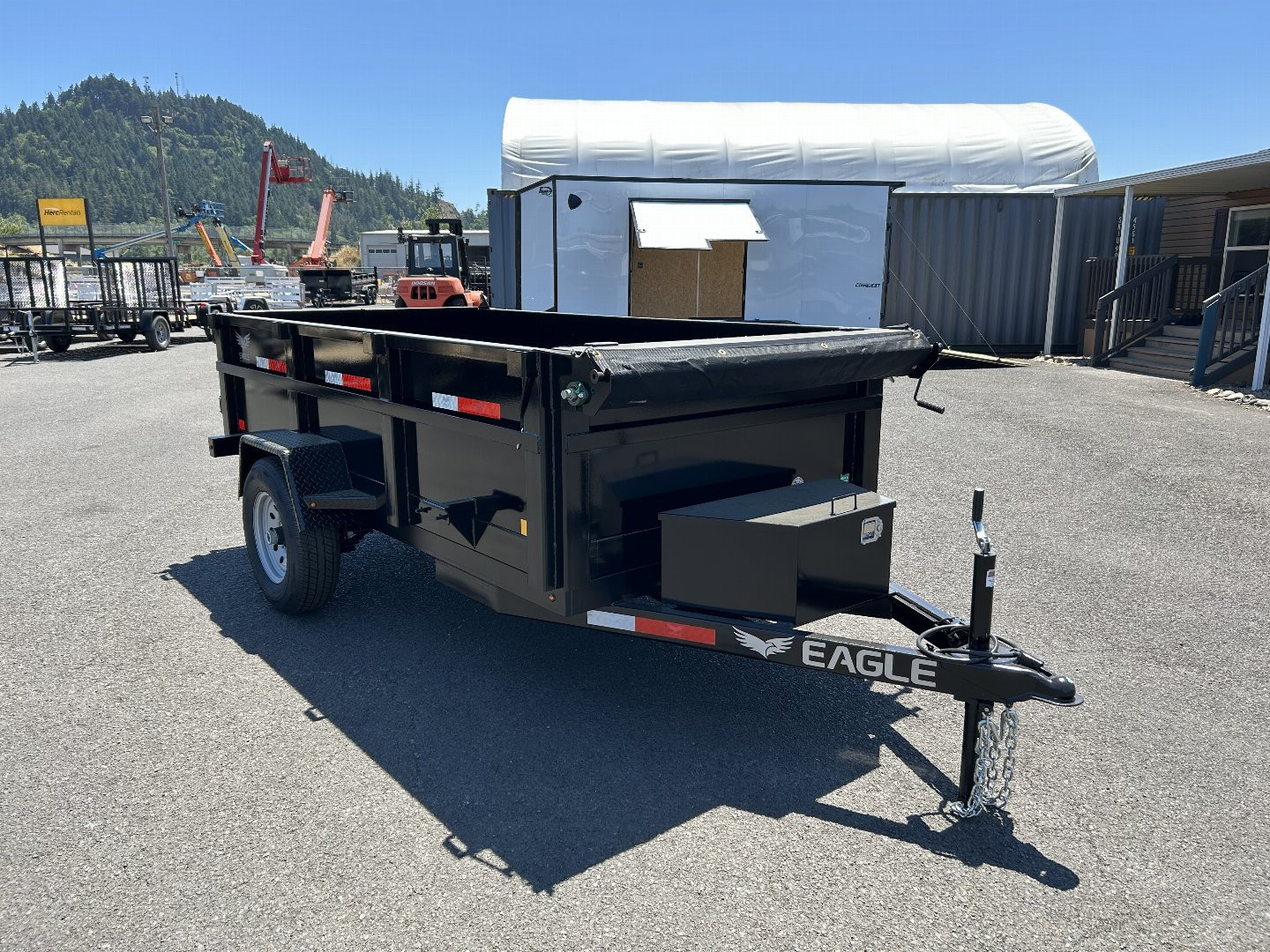 New 2026 Eagle 5x10 Steel Single Axle Dump Trailer 5k GVWR