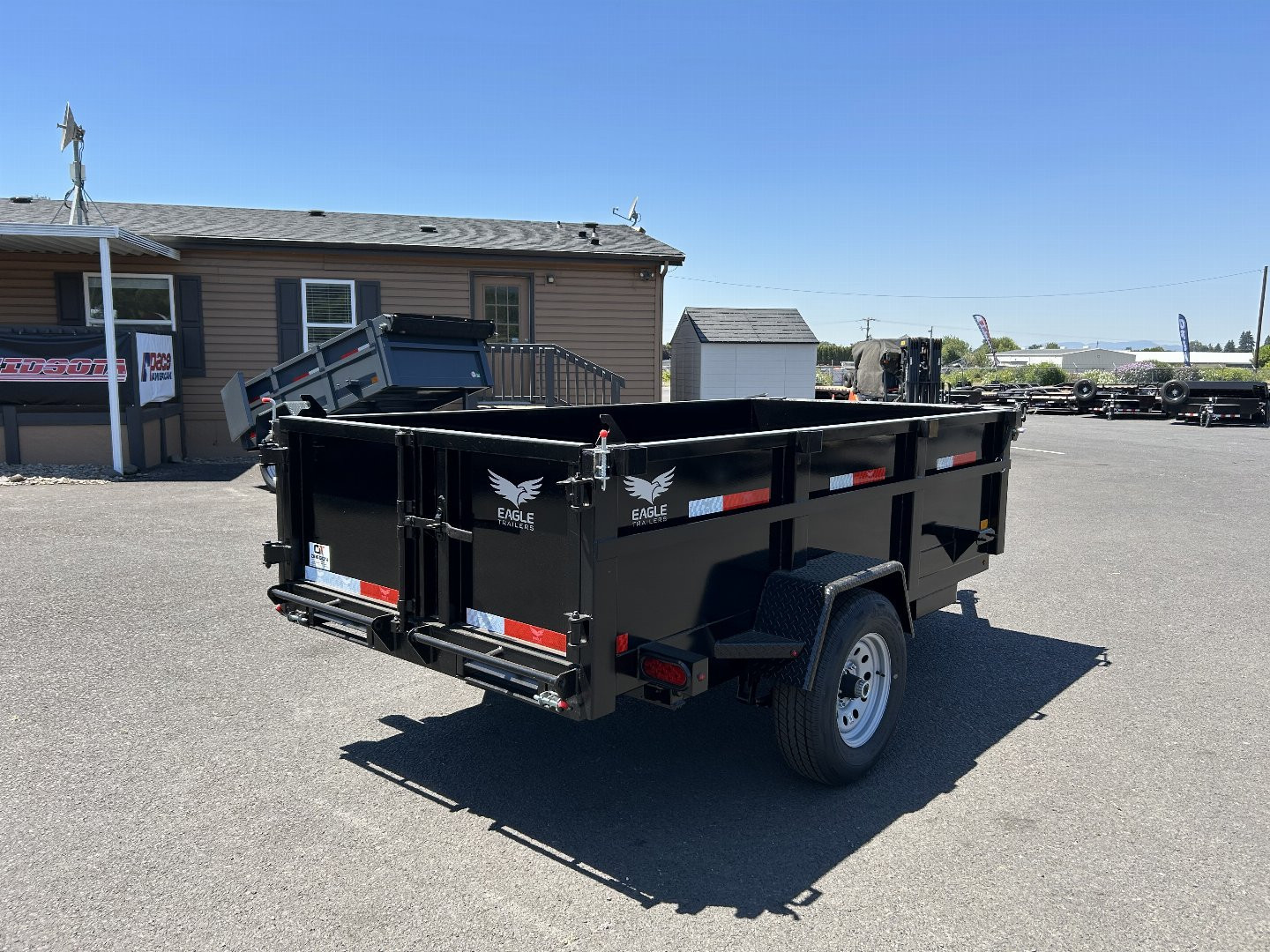 New 2026 Eagle 5x10 Steel Single Axle Dump Trailer 5k GVWR