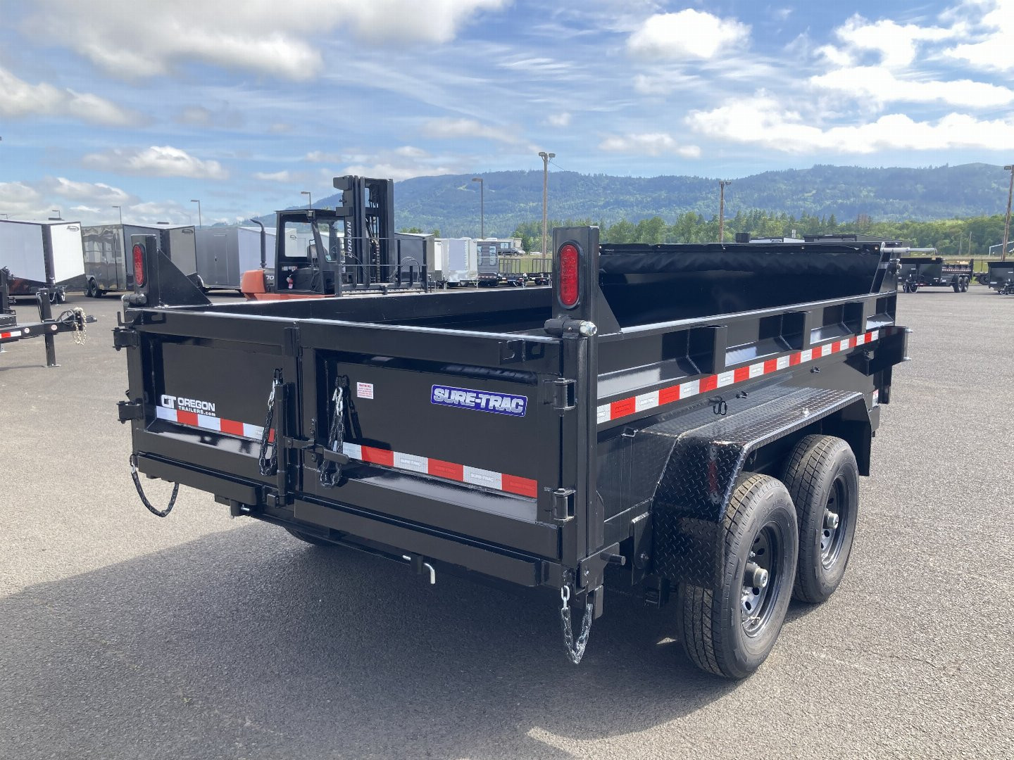 New 2025 Sure-Trac 7x14 Telescopic Lift Dump Trailer