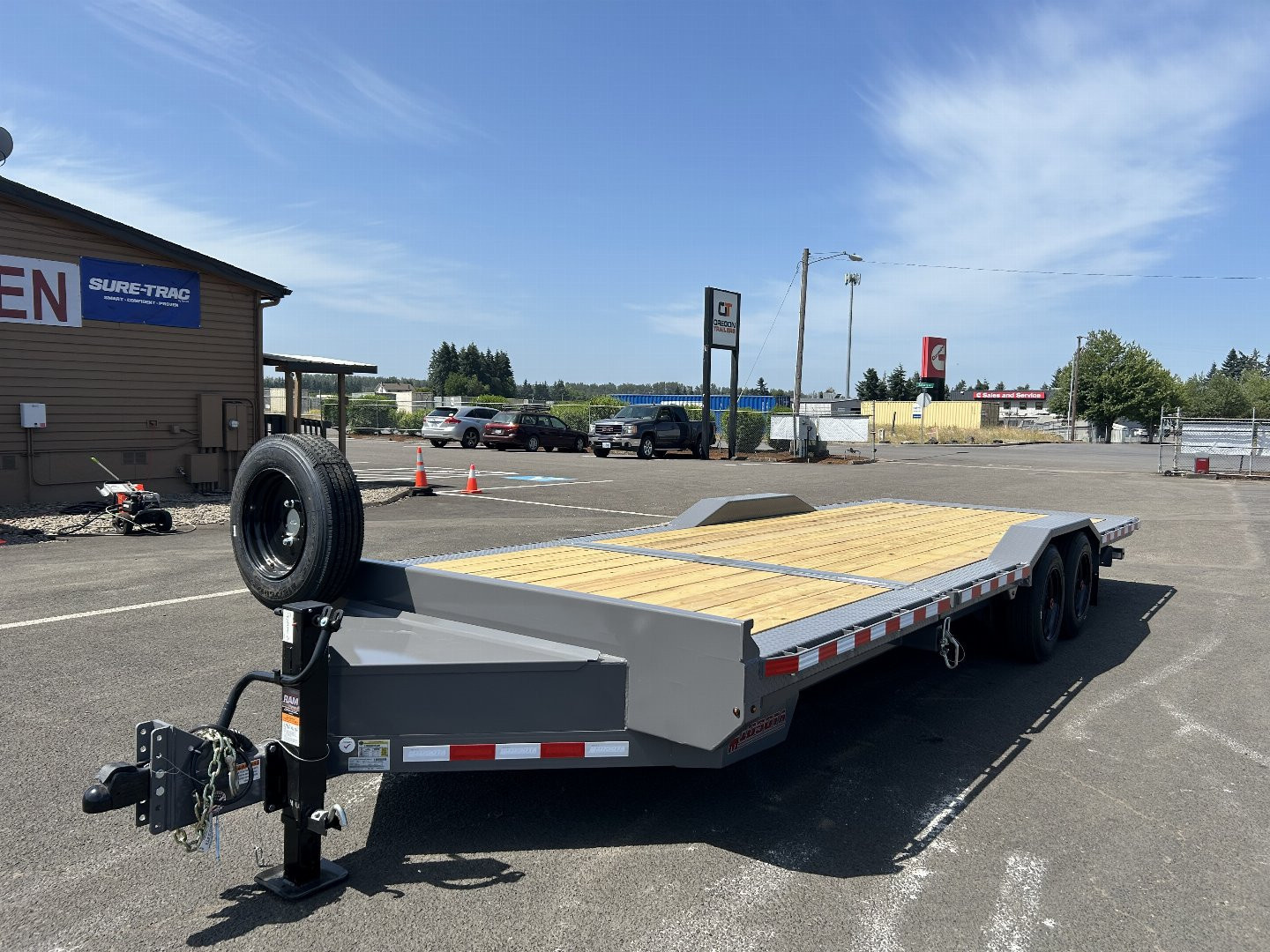 New 2025 Midsota 8.5x24 (18+8) Split Tilt Equipment Trailer 17.6K GVWR
