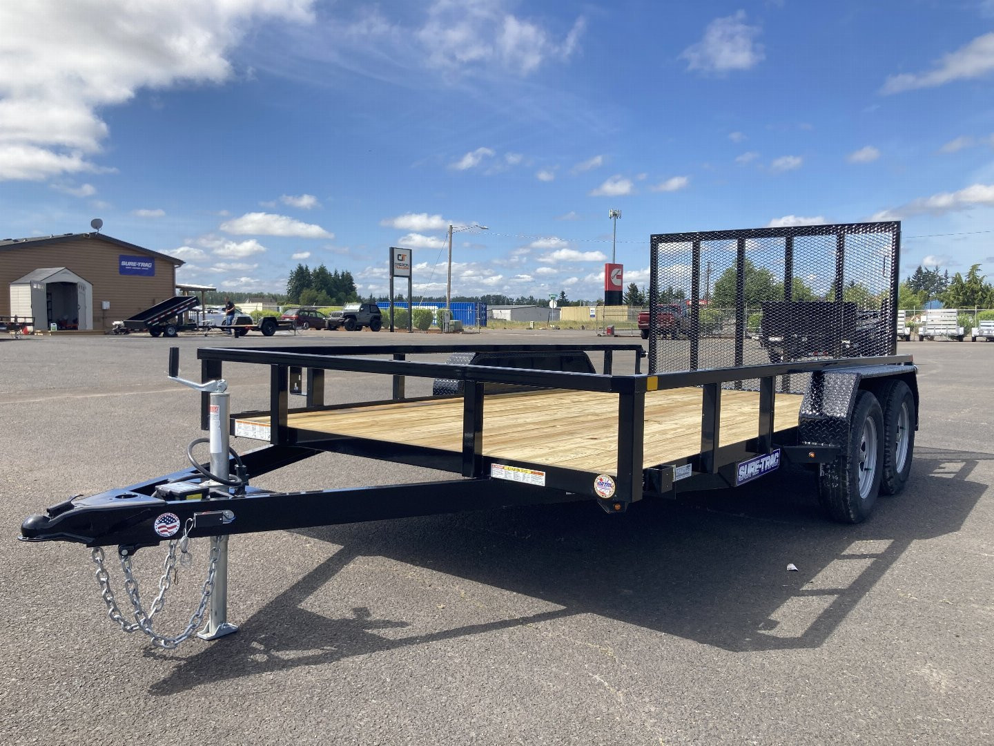 New 2025 Sure-Trac 7'X14' (7K GVWR) Open Steel Tandem Axle Utility ...