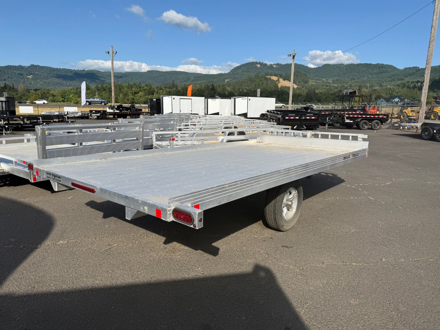 Used 2025 Bear Track BTX82168S Open Aluminum Deckover Trailer