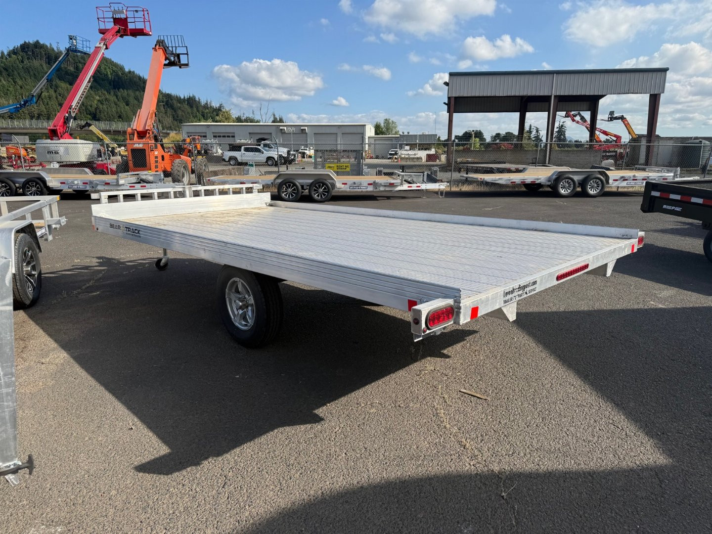 Used 2025 Bear Track BTX82168S Open Aluminum Deckover Trailer