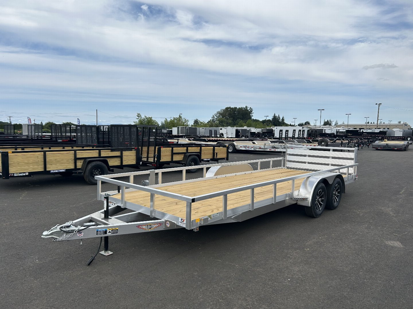 New 2025 H&H Trailers 7'X20' (7K GVWR) Open Aluminum Rail Side Tandem ...