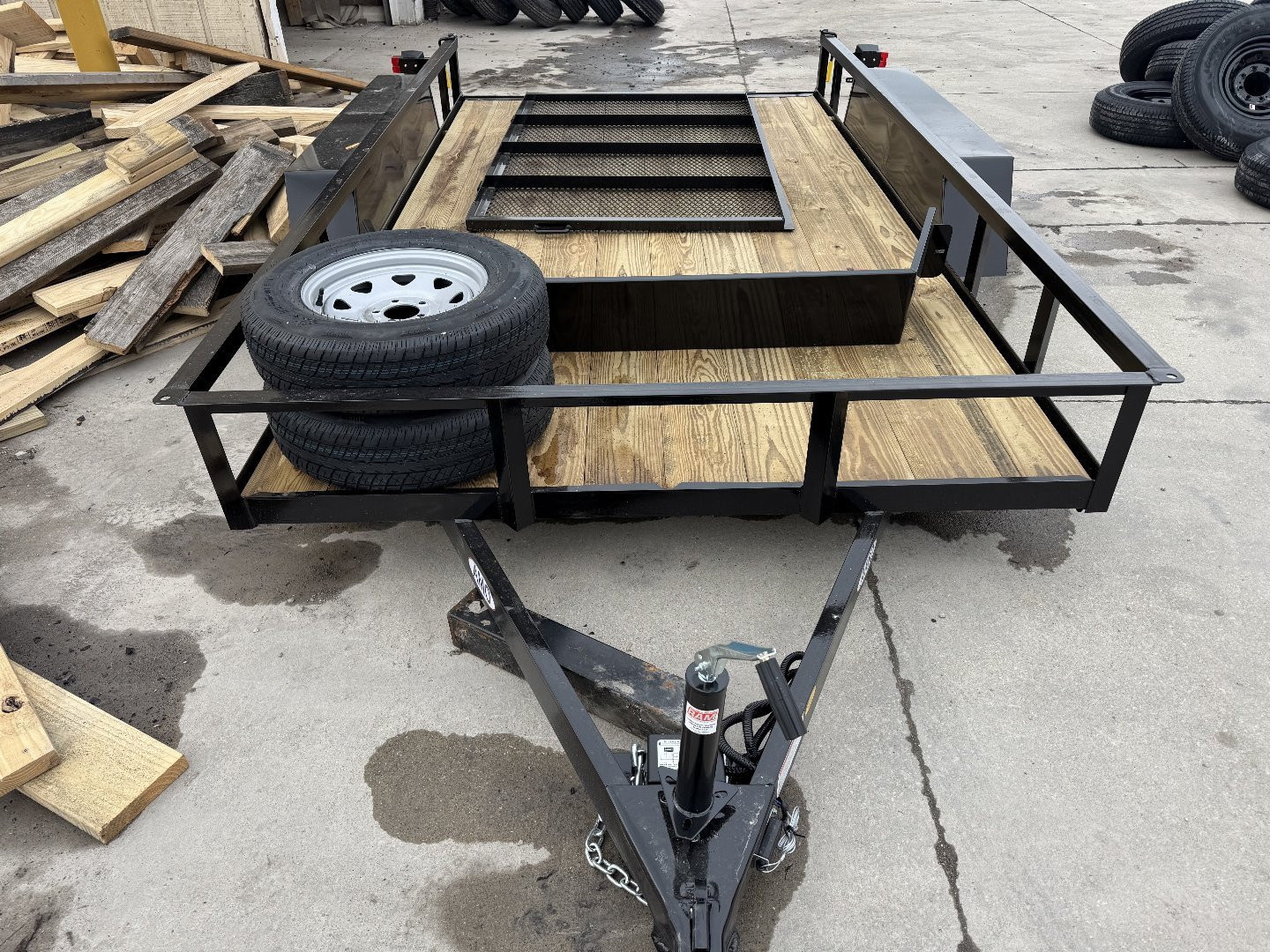 New 2025 AMO UT122 Utility Trailer 76X12 TA LOWSIDE(GVW:7000)BLACK