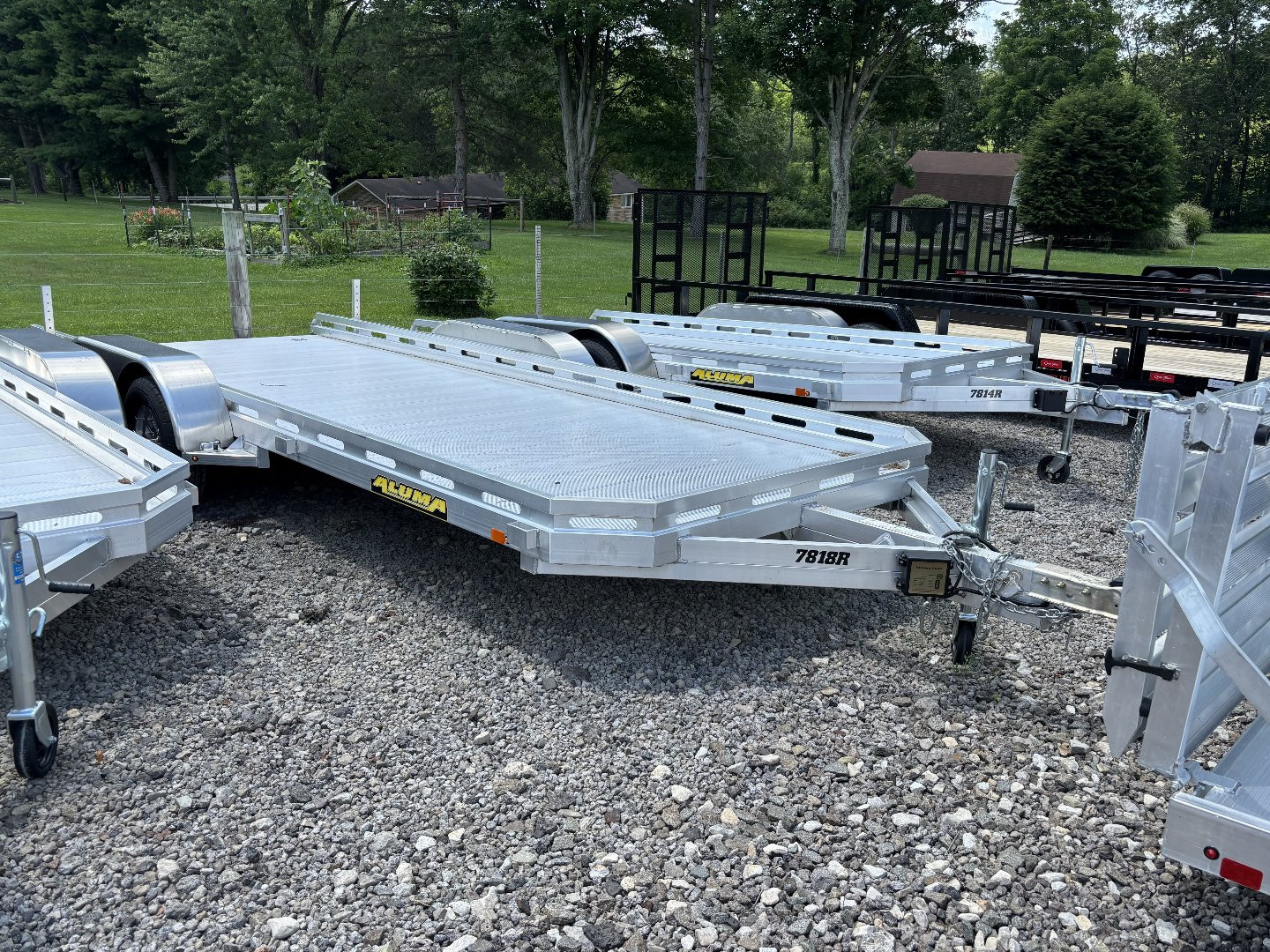 New 2026 Aluma Trailers 7818 R Aluminum Tandem Axle Utility Trailer w ...