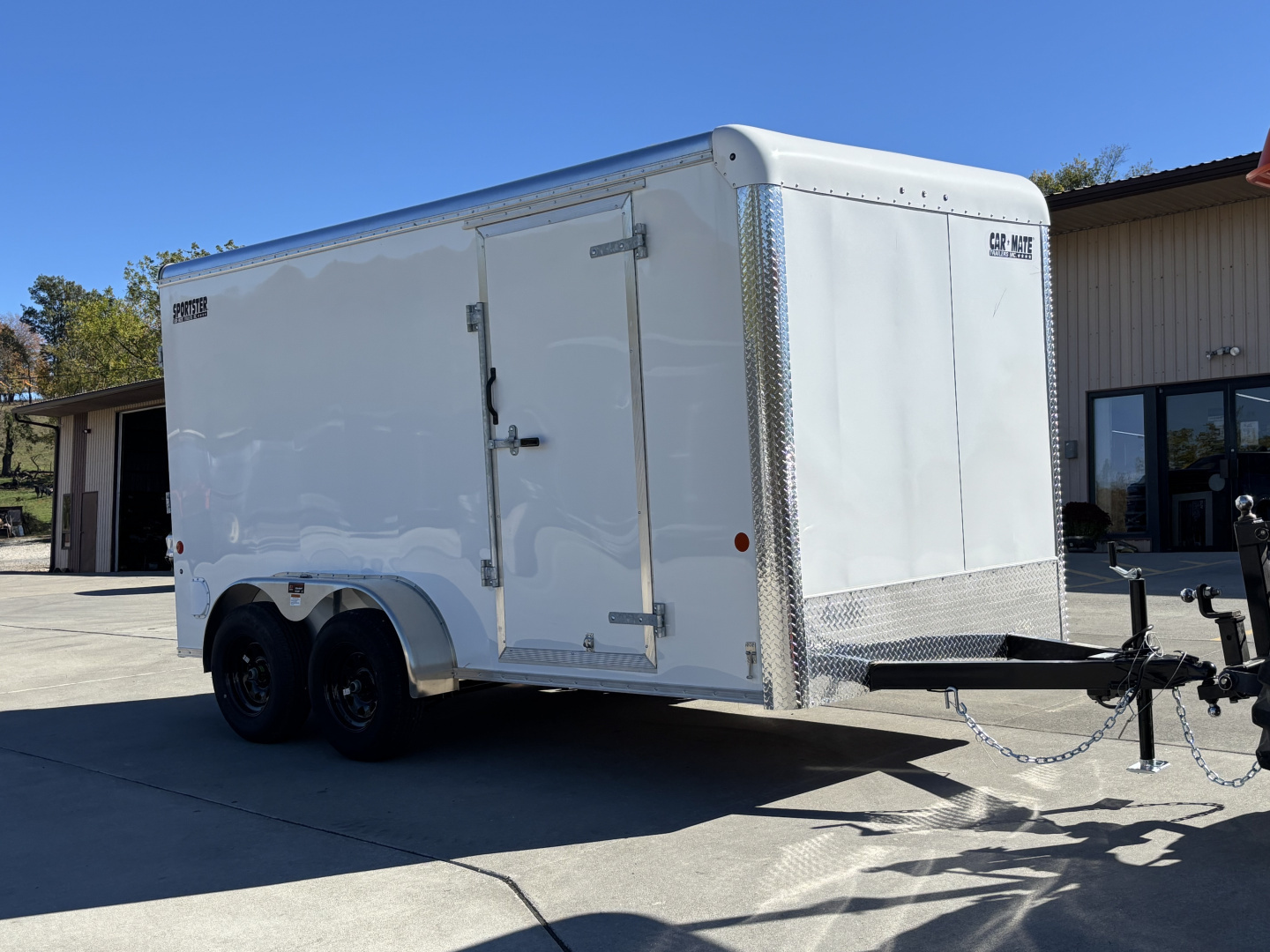 New 2026 Car Mate Trailers 7x14 Sportster HD Enclosed Trailer - White ...