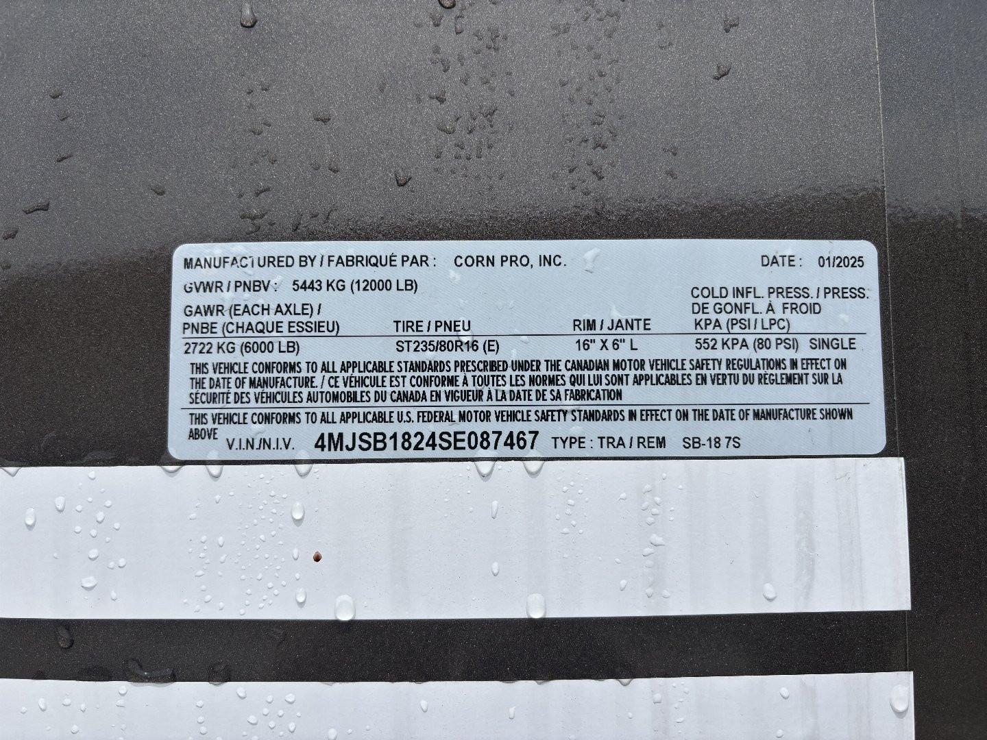 New 2025 Corn Pro Trailers Stock Trailer (Model SB-18 7S) - Arizona ...