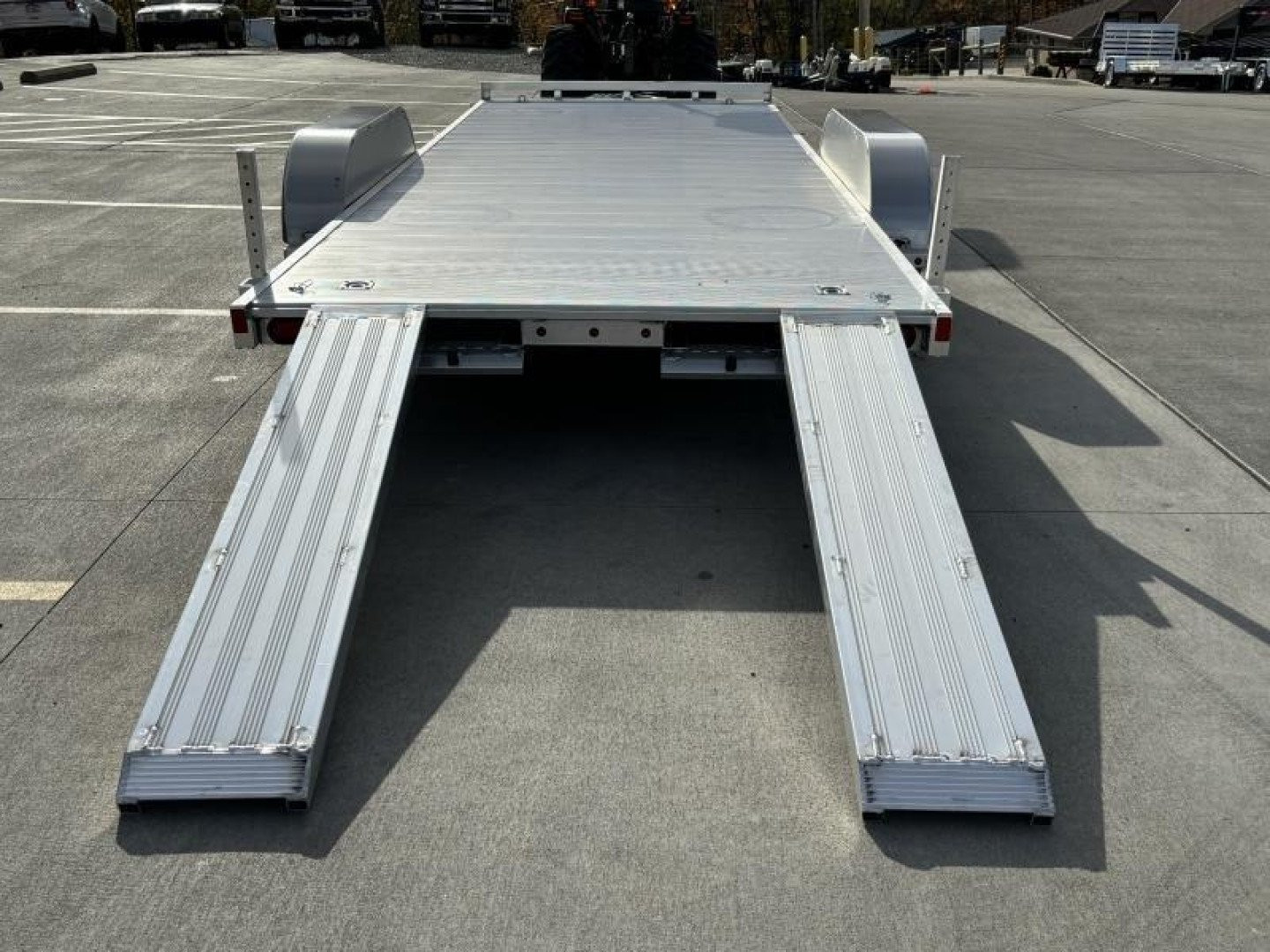 New 2026 Aluma Trailers 8220 TA-ESA Car Hauler w/ Slide Out Rear Ramps ...