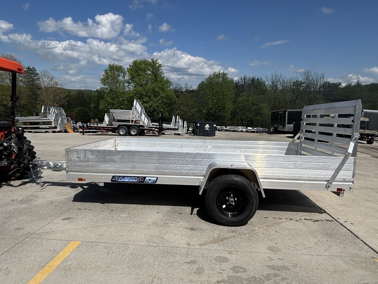 New 2026 Aluma Trailers 6812H-ESA Aluminum Utility Trailer w/ 12" Side Kit - Ramp - 2990# GVWR