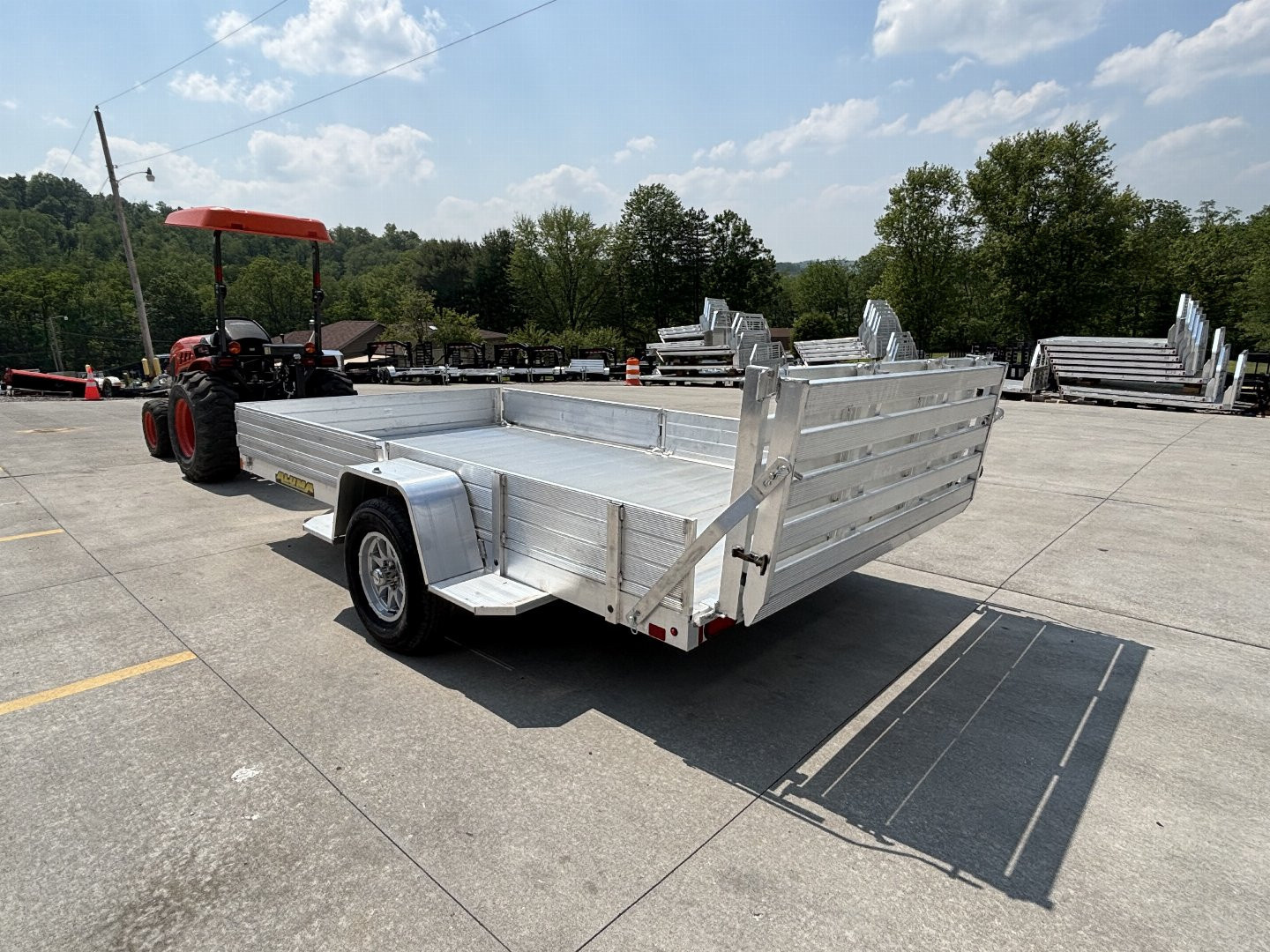 New 2025 Aluma Trailers 8112 BT Utility Trailer W/ Side Load Ramps / Bi ...