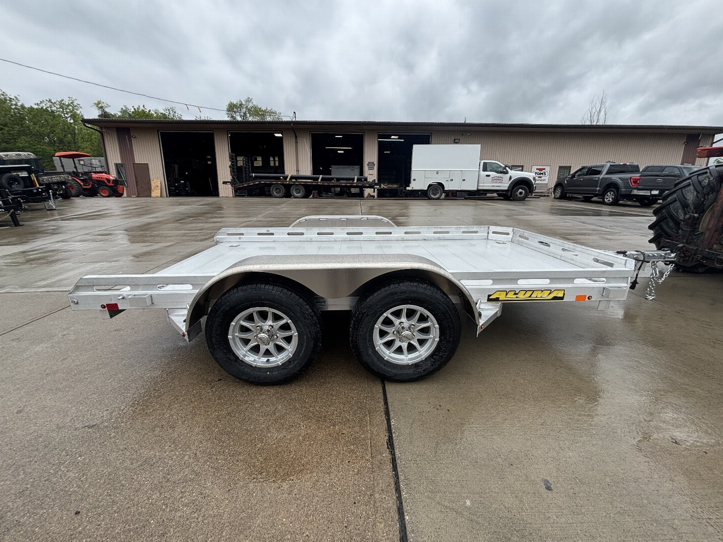 New 2027 Aluma Trailers 7812 TA-R Aluminum Utility W/ Slide Out Ramps ...