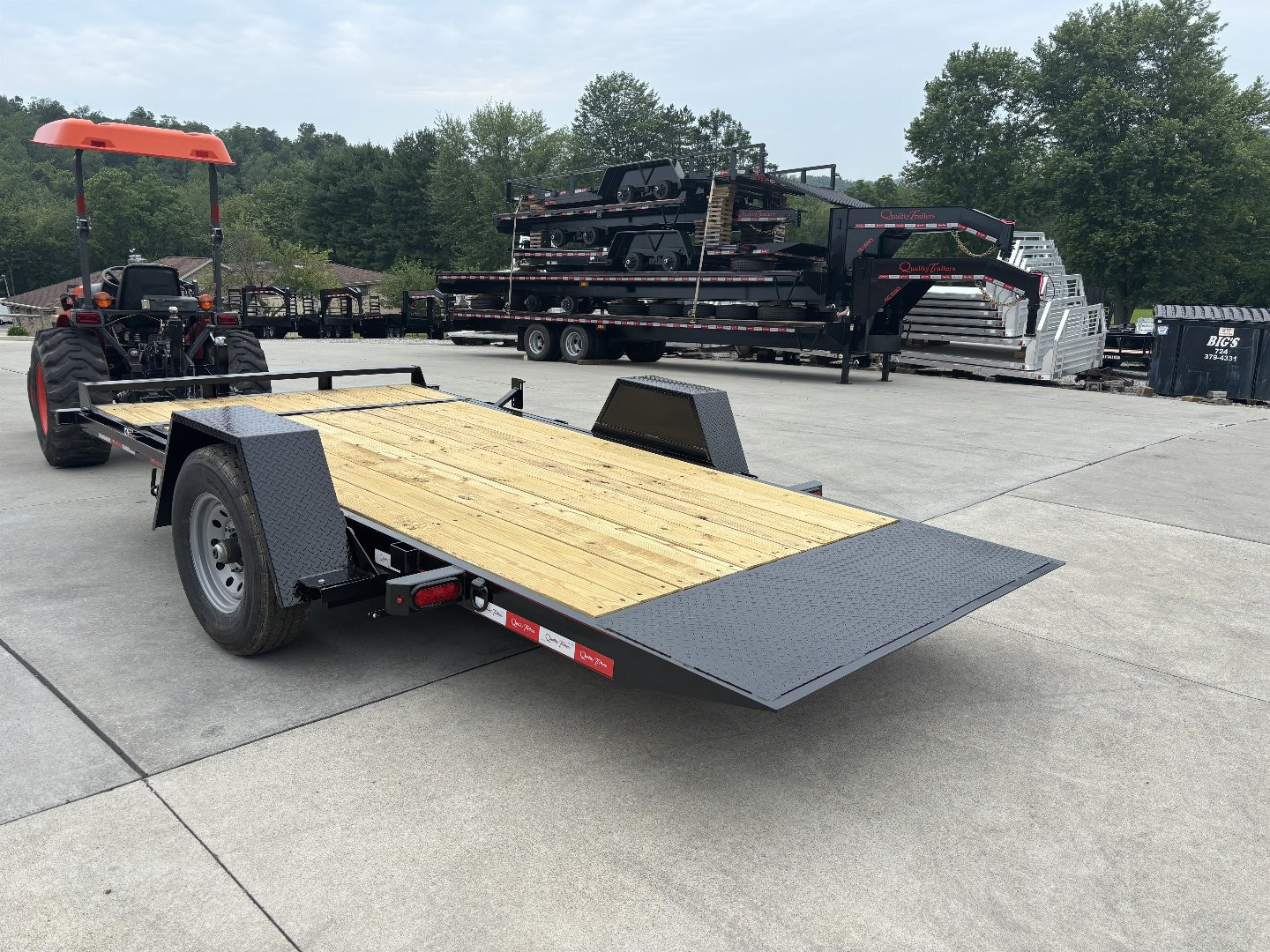 New 2026 Quality Trailers 14' EQUIPMENT WOOD DECK TILT DECK - 7000# GVWR