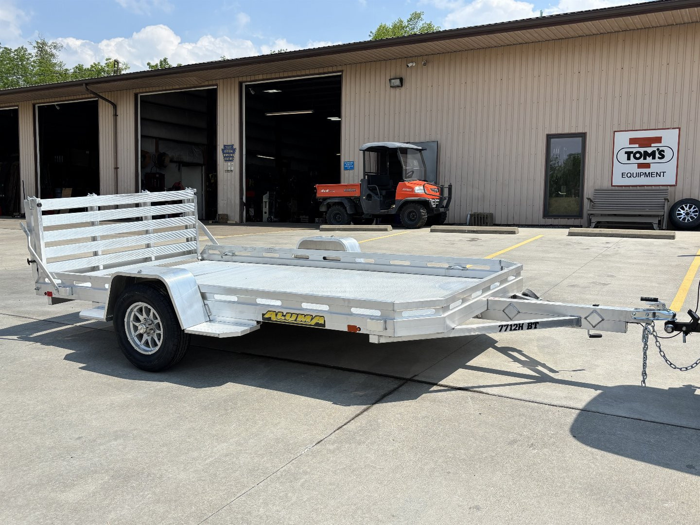 New 2027 Aluma Trailers 7712 H-S-BT Aluminum Utility Trailer W/ Bi Fold ...