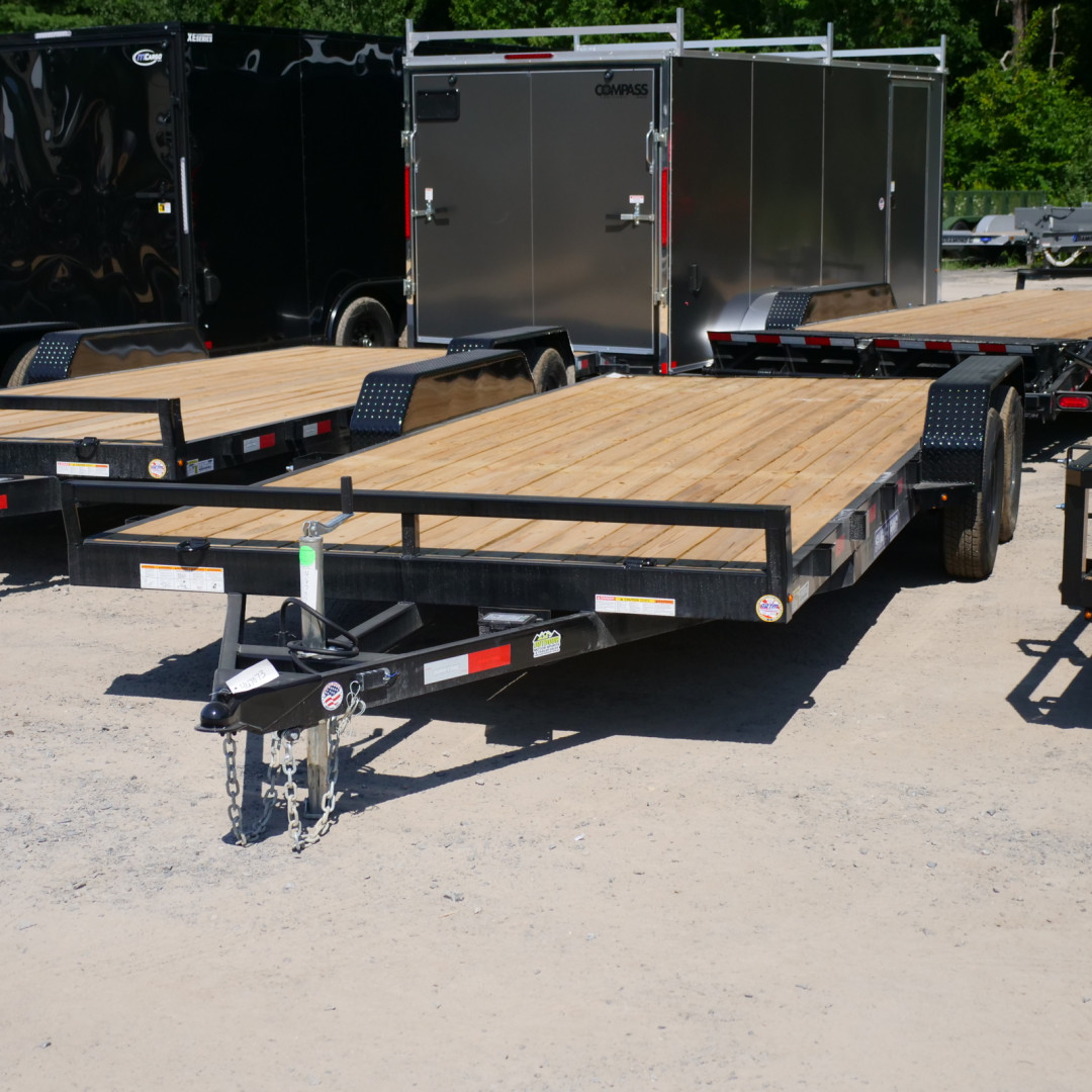 New 2025 Sure-Trac 82"X18+2' C-CHANNEL FLAT DECK 7K Car / Racing Trailer