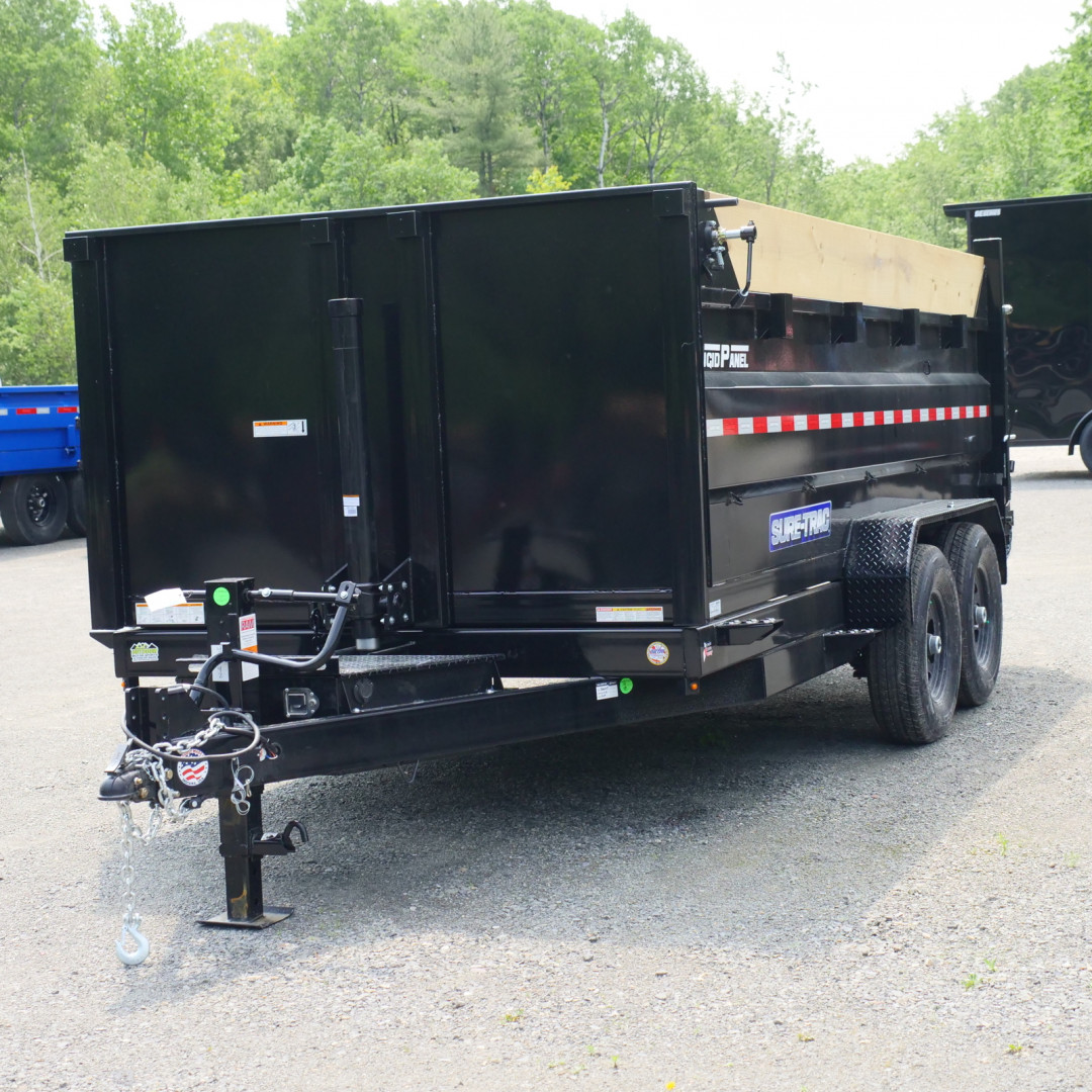 New 2025 Sure-Trac 82"X14' LOW PROFILE TELESCOPIC Dump Trailer