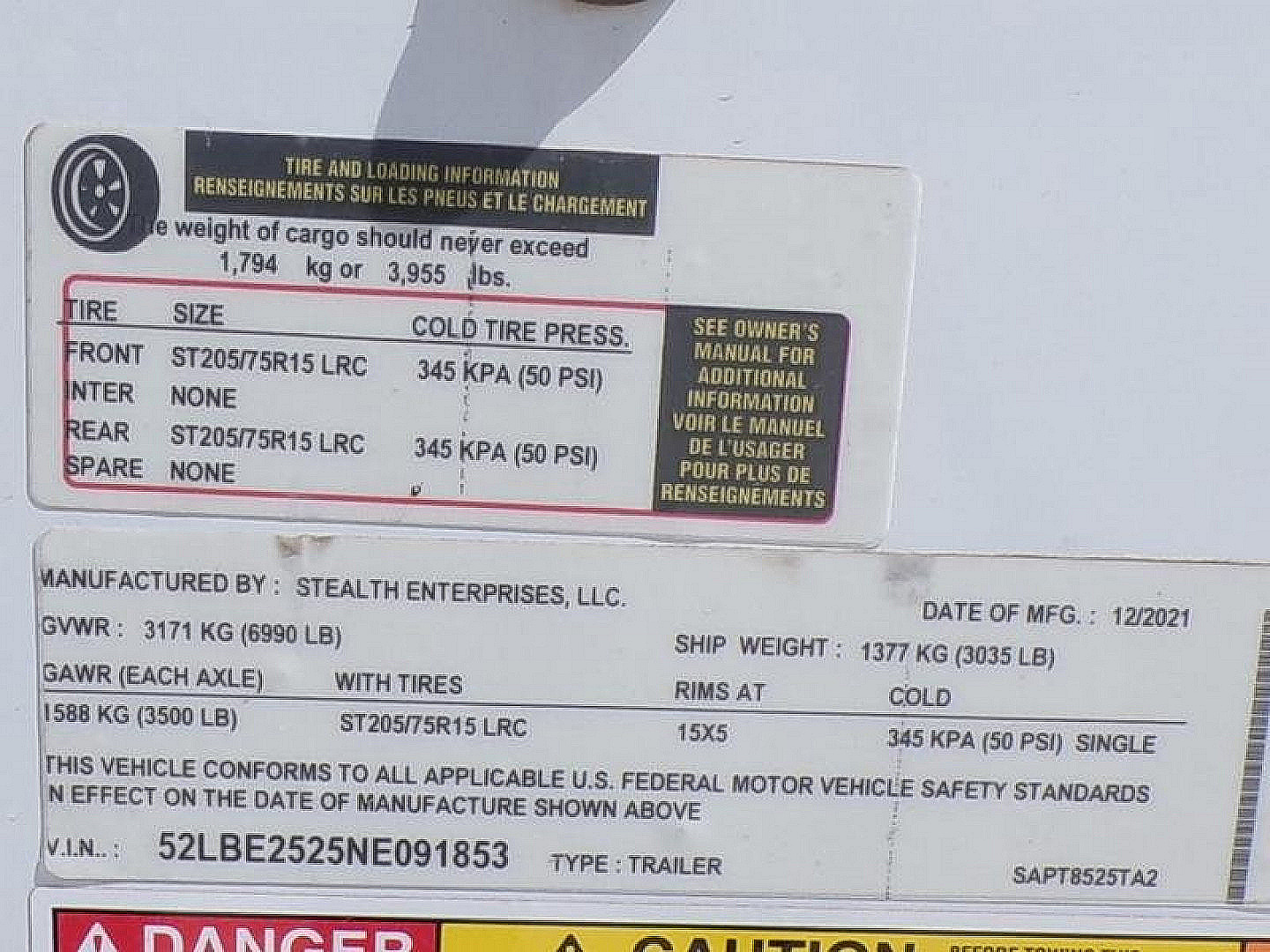 Used 2022 STEALTH PREDATOR 8.5X25-Enclosed Snowmobile Trailer - 853 for ...