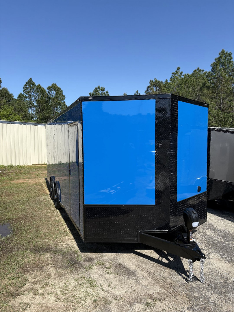 New 2025 PowerLine Cargo / Race Trailer Pepsi blue