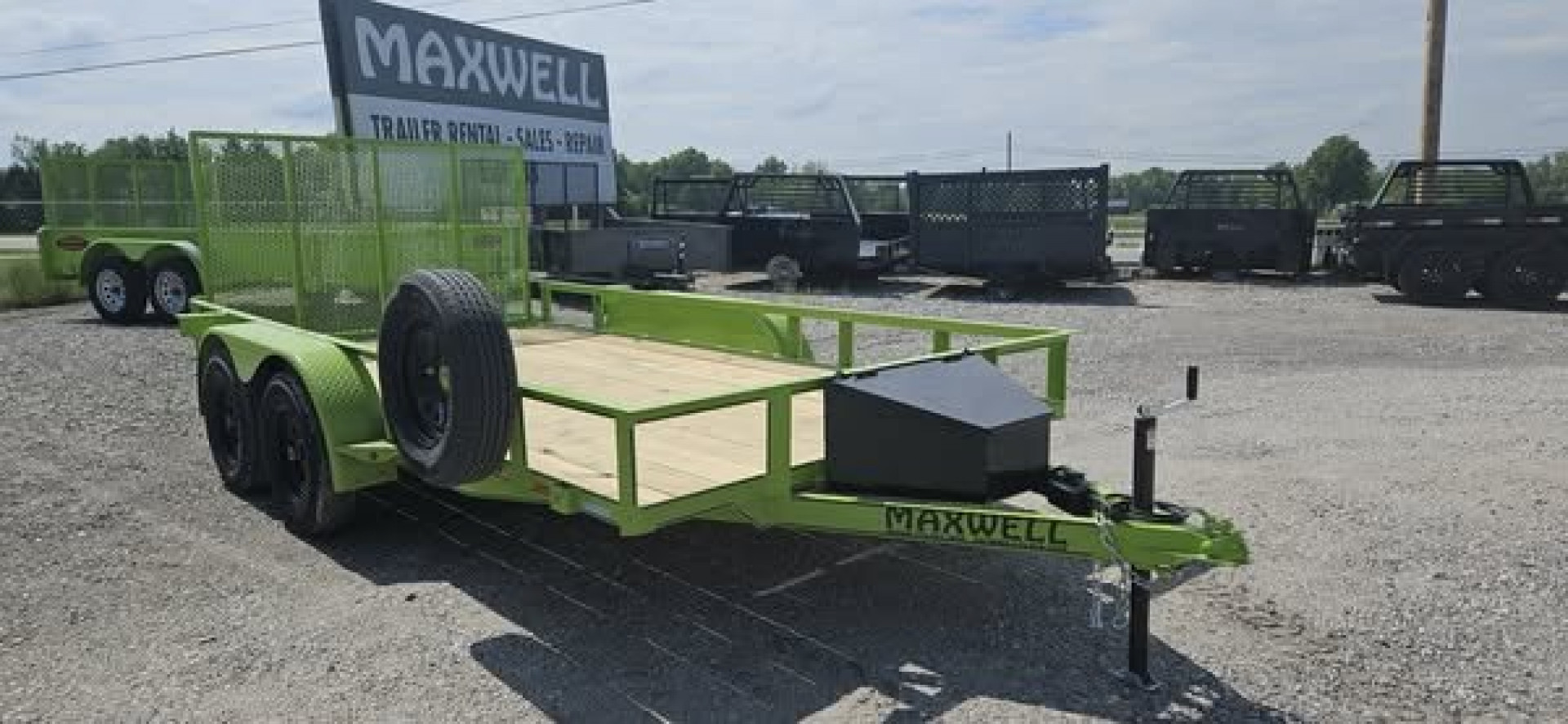 New 2025 Maxwell 83X14 Railed Utility Trailer