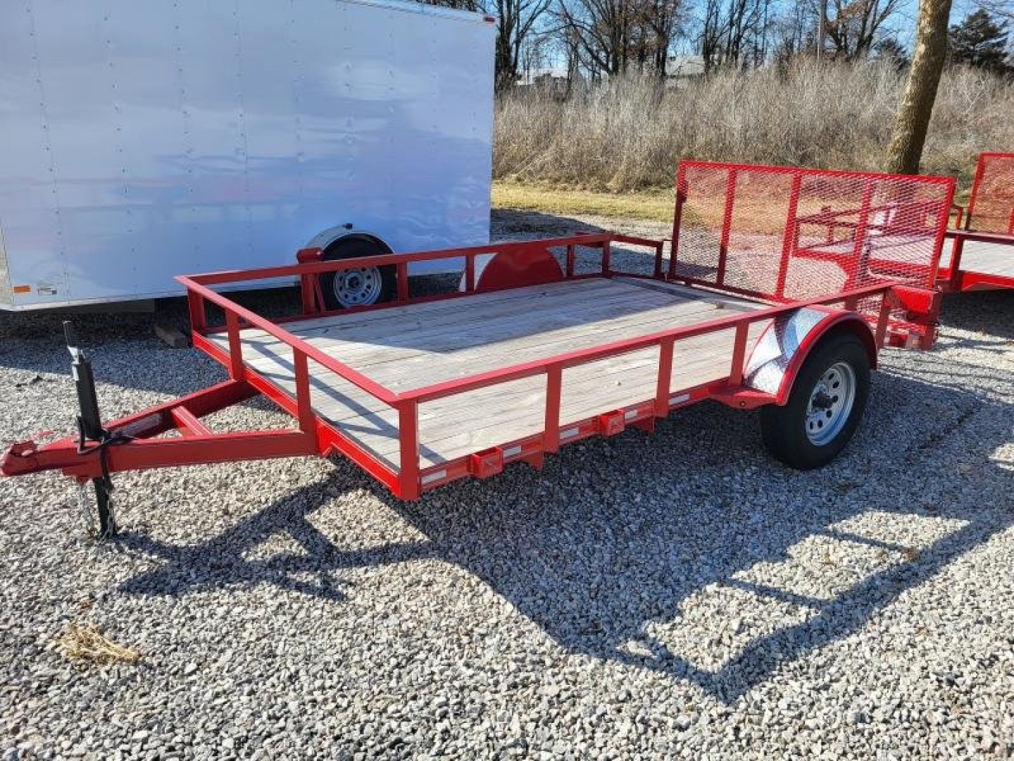 New 2022 Maxwell 83x12 Railed Dovetail Utility Trailer