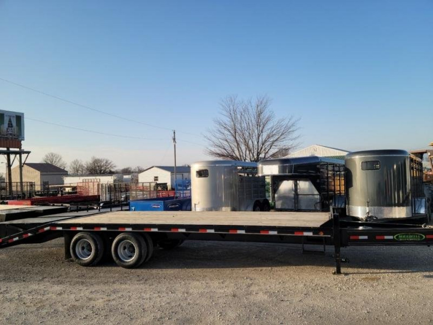 New 2022 Maxwell DC 25' pintle tag "bumper pull" Equipment Trailer