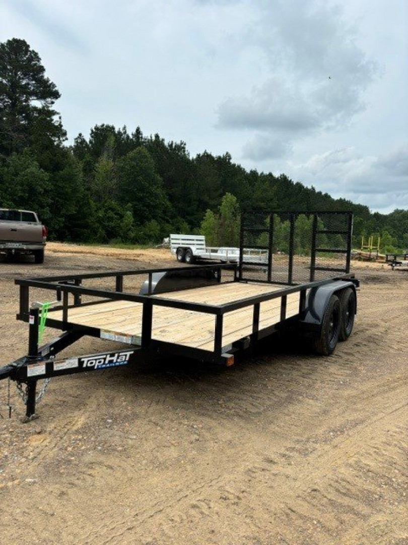 New 2025 Top Hat Trailers 77''x14' Tandem Axle Utility Trailer